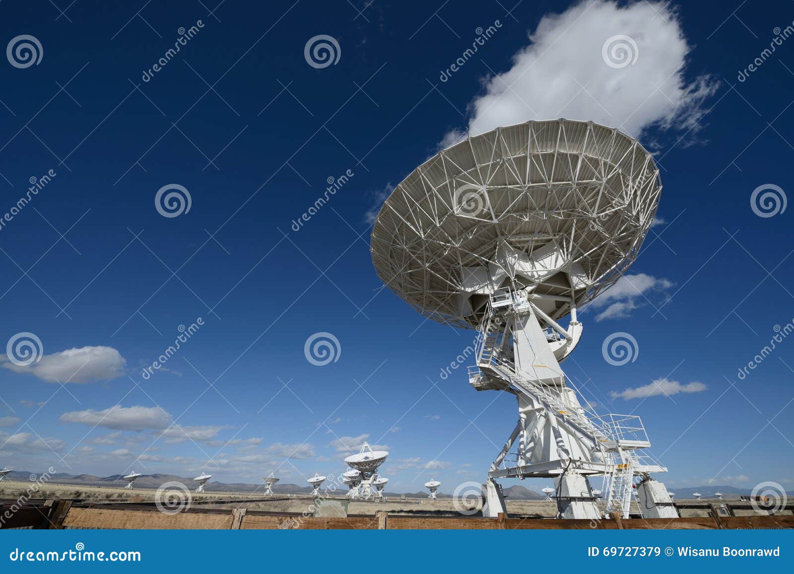 Huge Antenna Dish at Very Large Array Stock Image - Image of copy ...