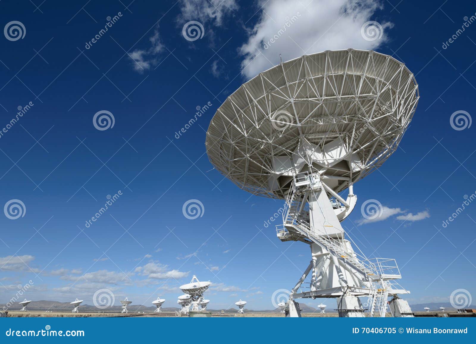 Huge Antenna Dish at Very Large Array Stock Image - Image of huge, cell ...