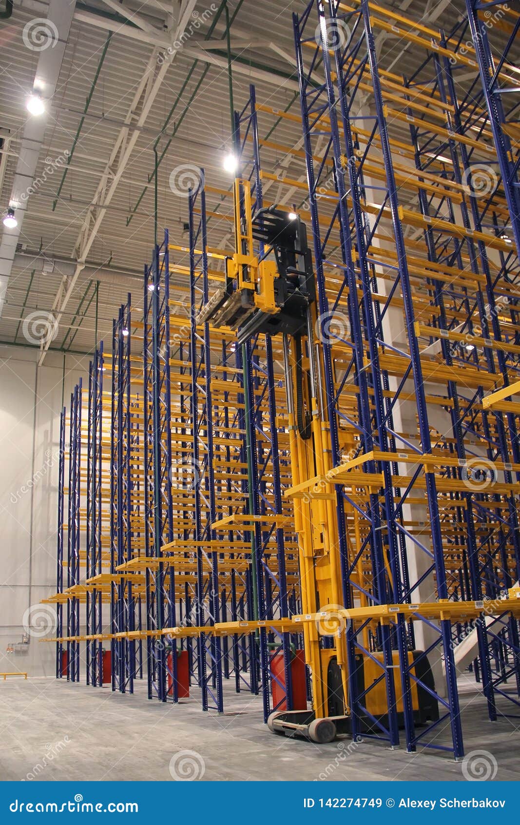 Huge Areas for Storage Room with Vertical Storage Stock Image - Image ...