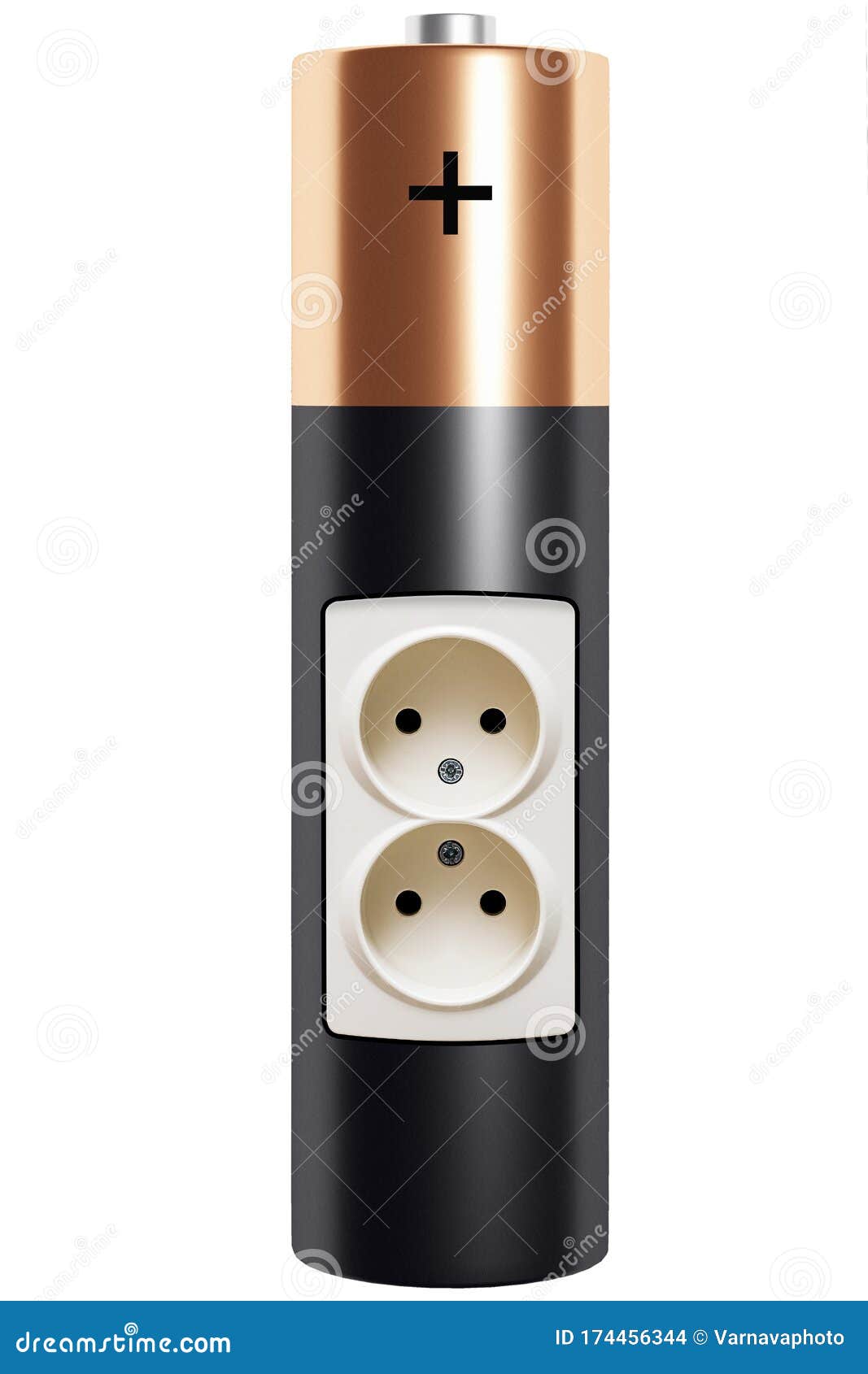 Huge Battery with Built-in Socket, Concept of Power Bank Stock Photo ...