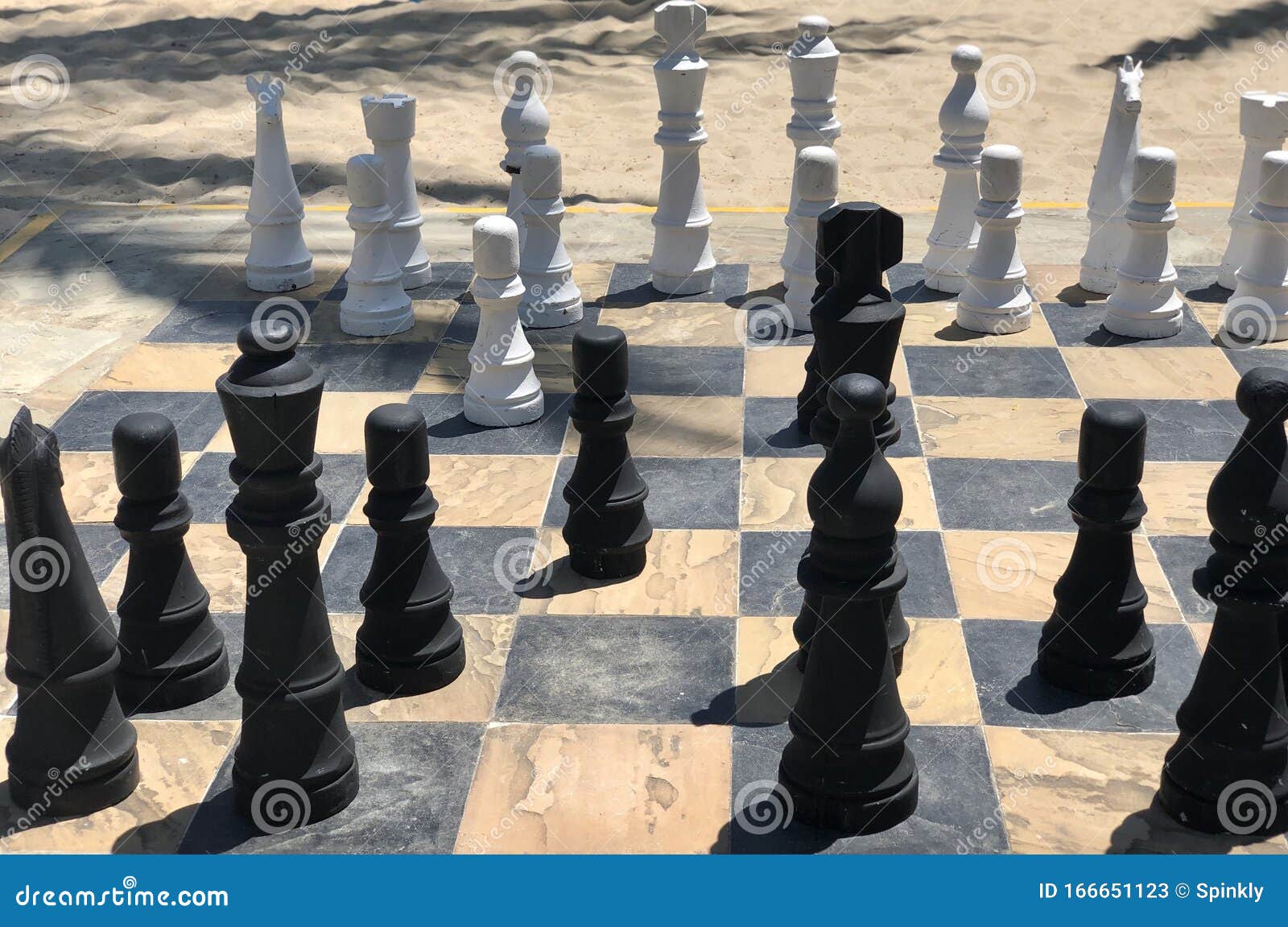 Huge beach chess board stock image. Image of huge, beach - 166651123