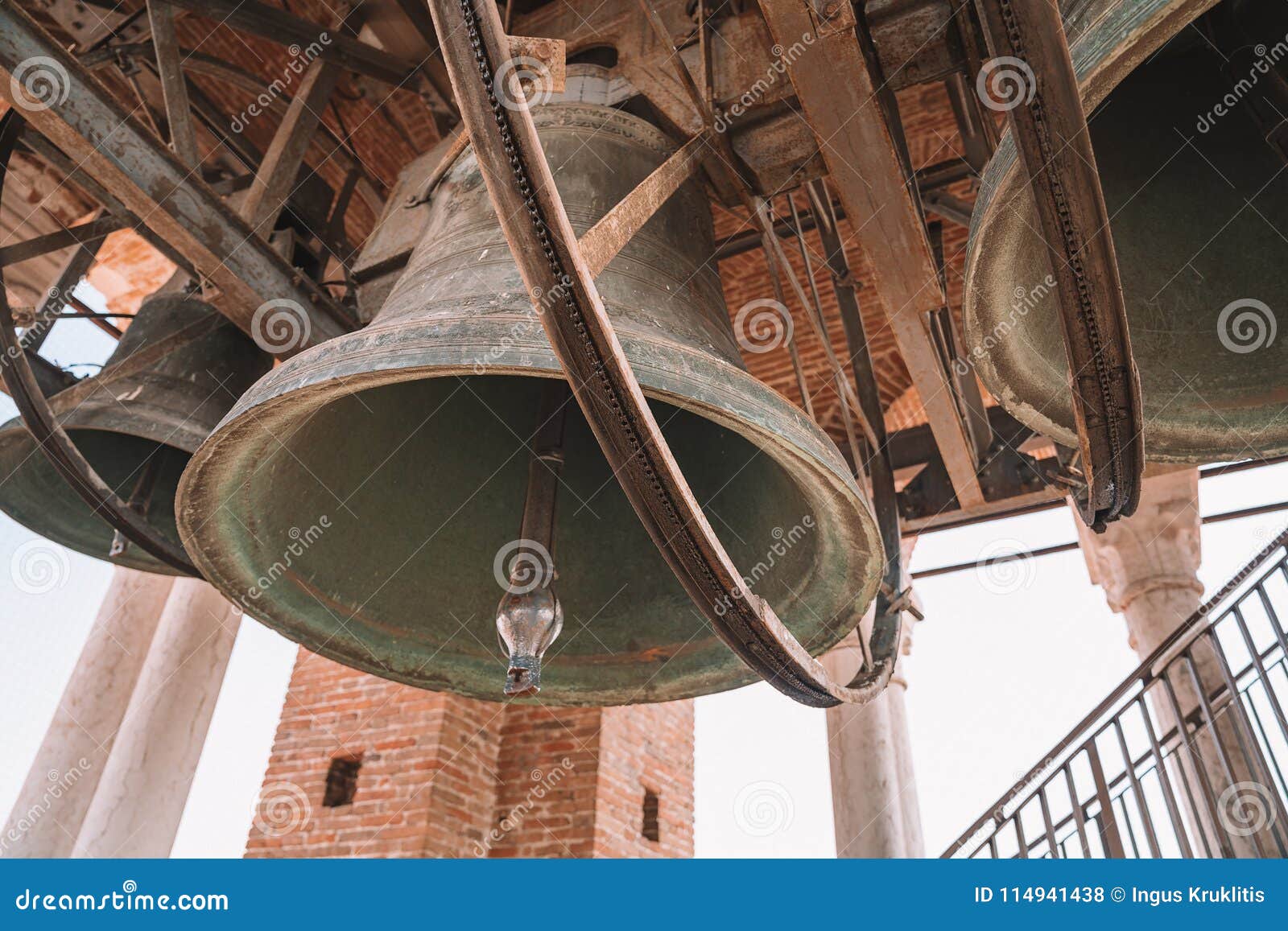 Huge Bell on the Top of the Tower Stock Photo - Image of architecture ...