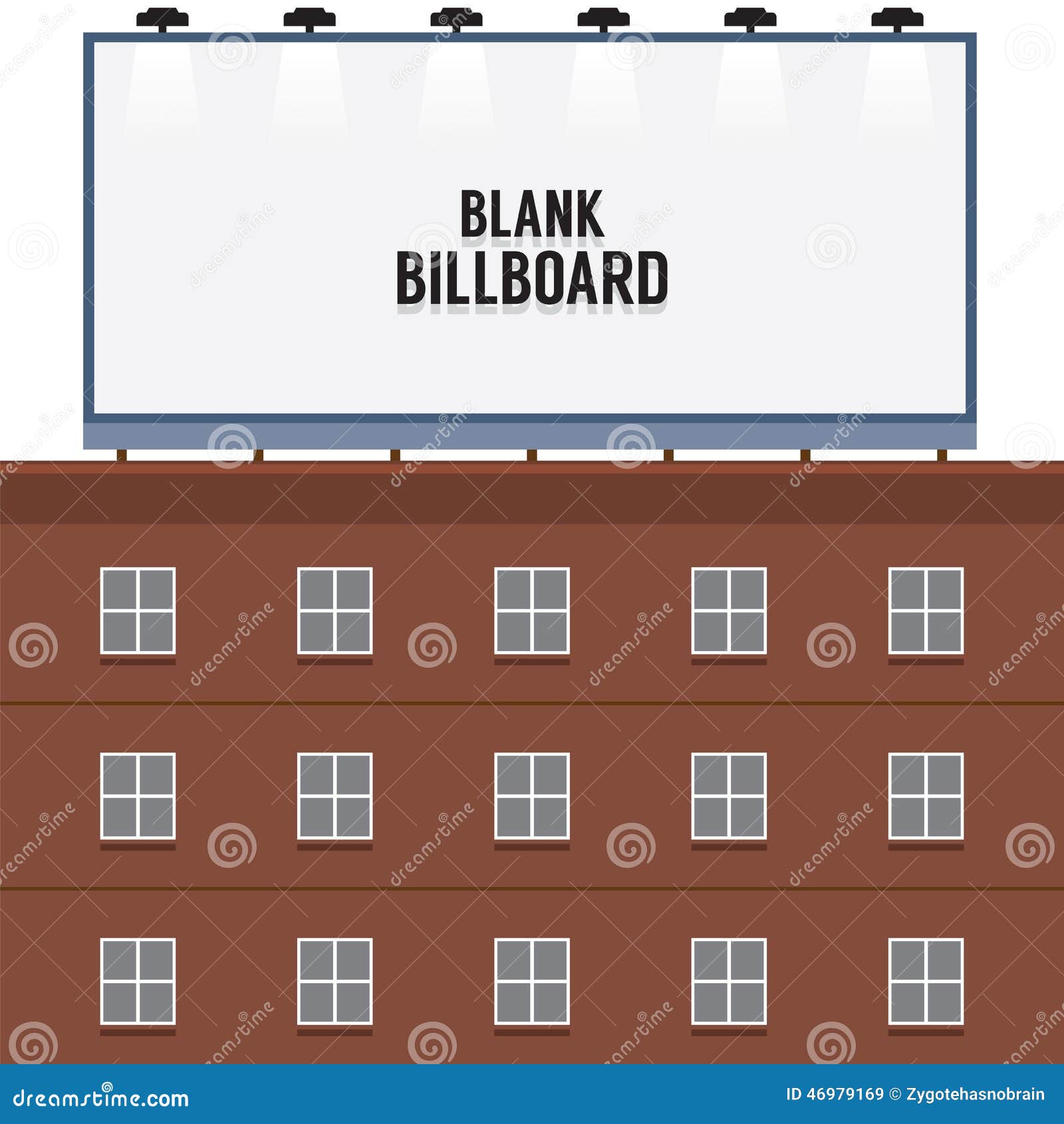 Huge Billboard on the Top of Building Stock Vector - Illustration of ...