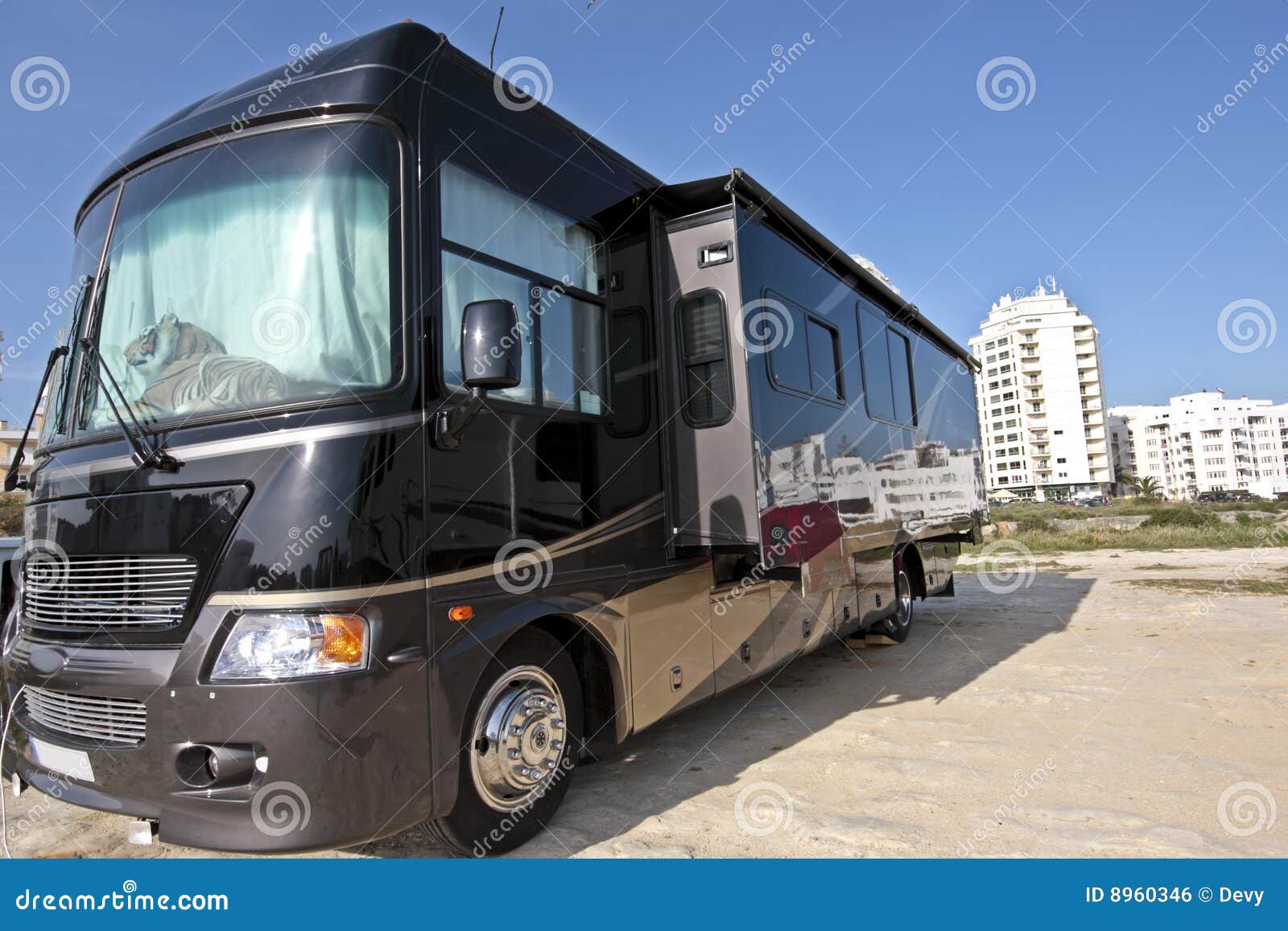 Huge Black Camper in the Algarve Port Stock Photo - Image of portugal ...