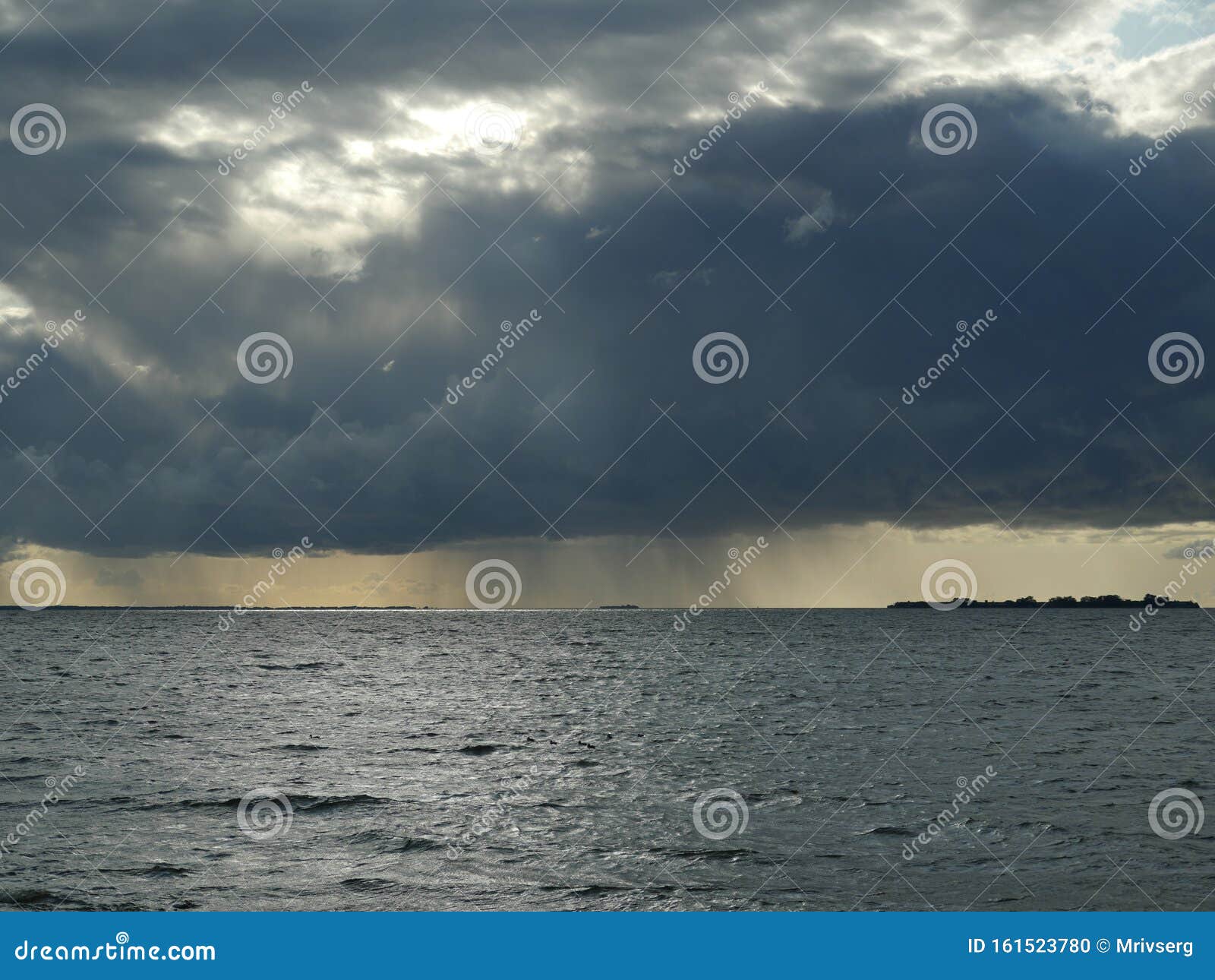 Huge Black Cloud Pours Rain Stock Photo - Image of dark, outdoor: 161523780
