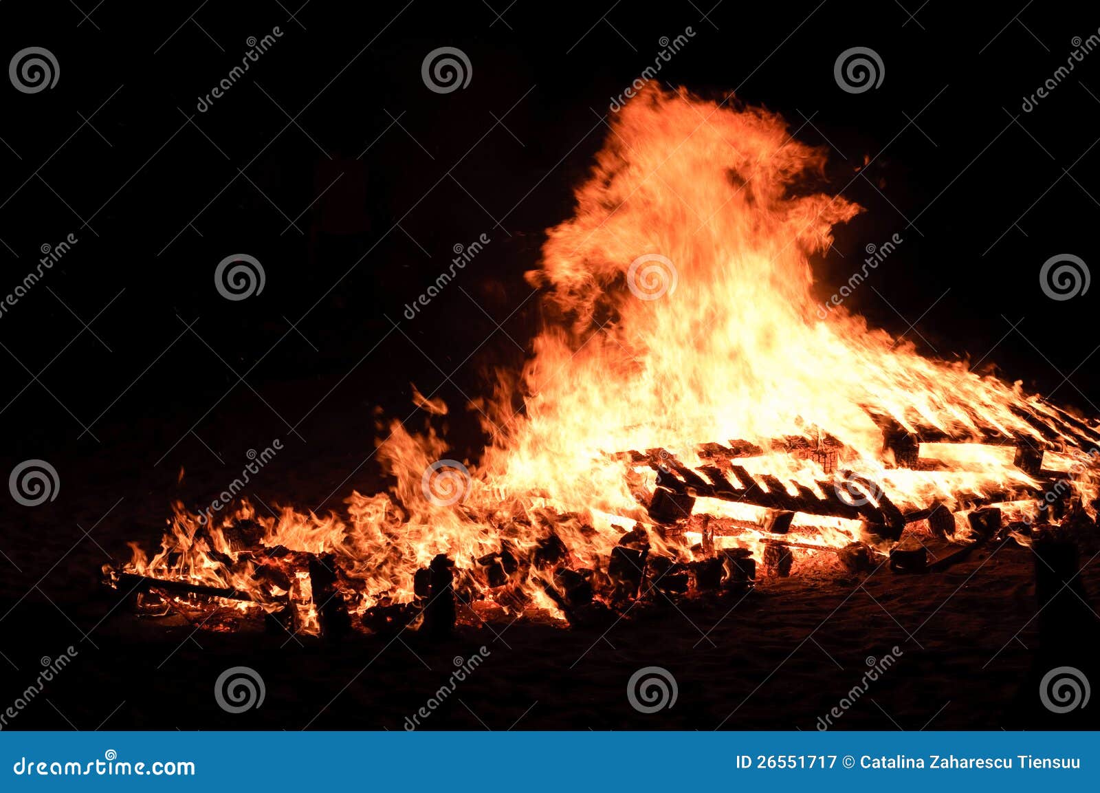 Huge bonfire on the beach stock image. Image of beach - 26551717