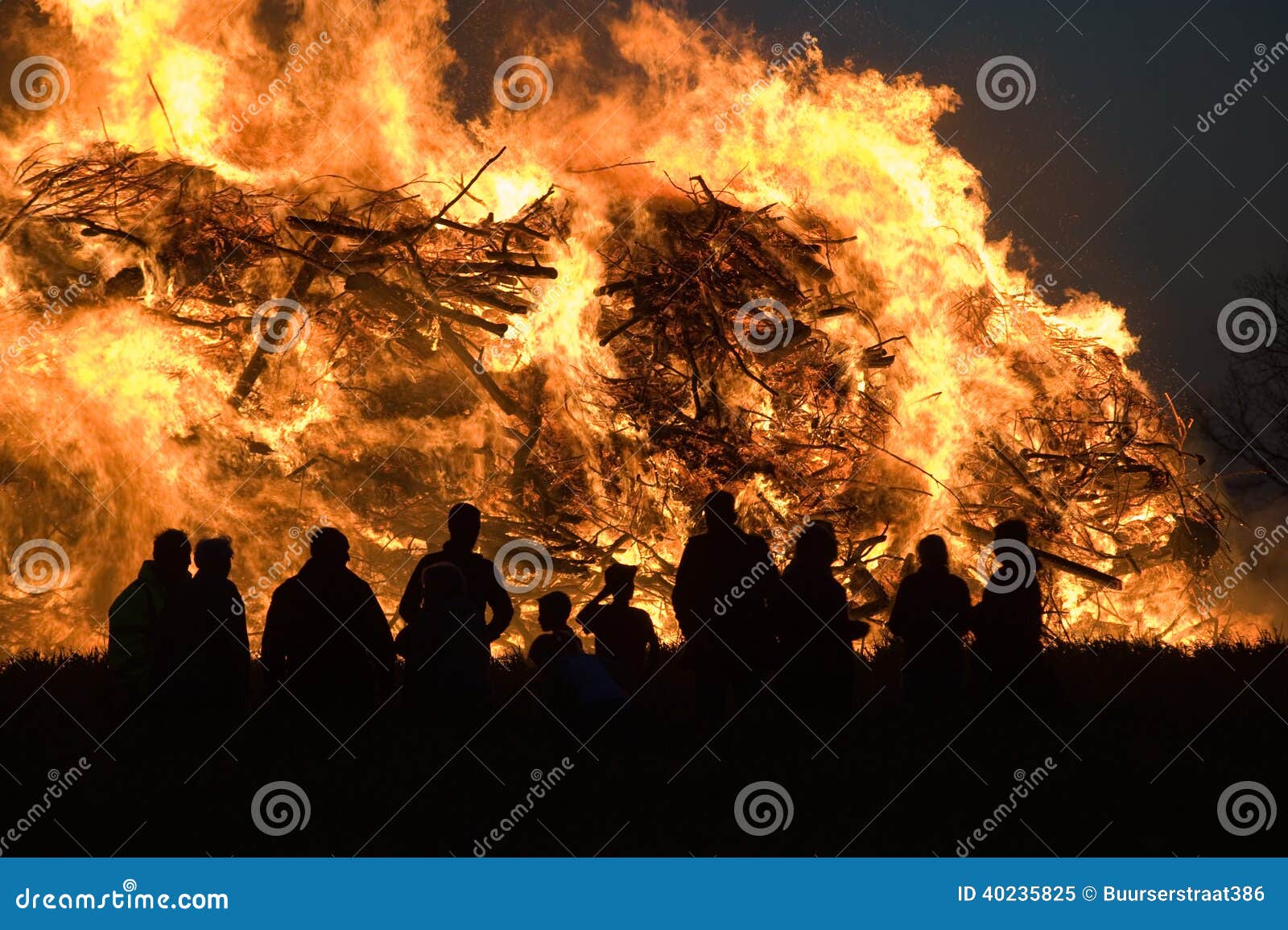 Huge bonfire with easter stock image. Image of glowing - 40235825