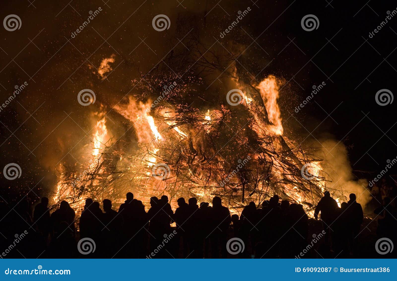 Huge bonfire with easter stock image. Image of celebration - 69092087