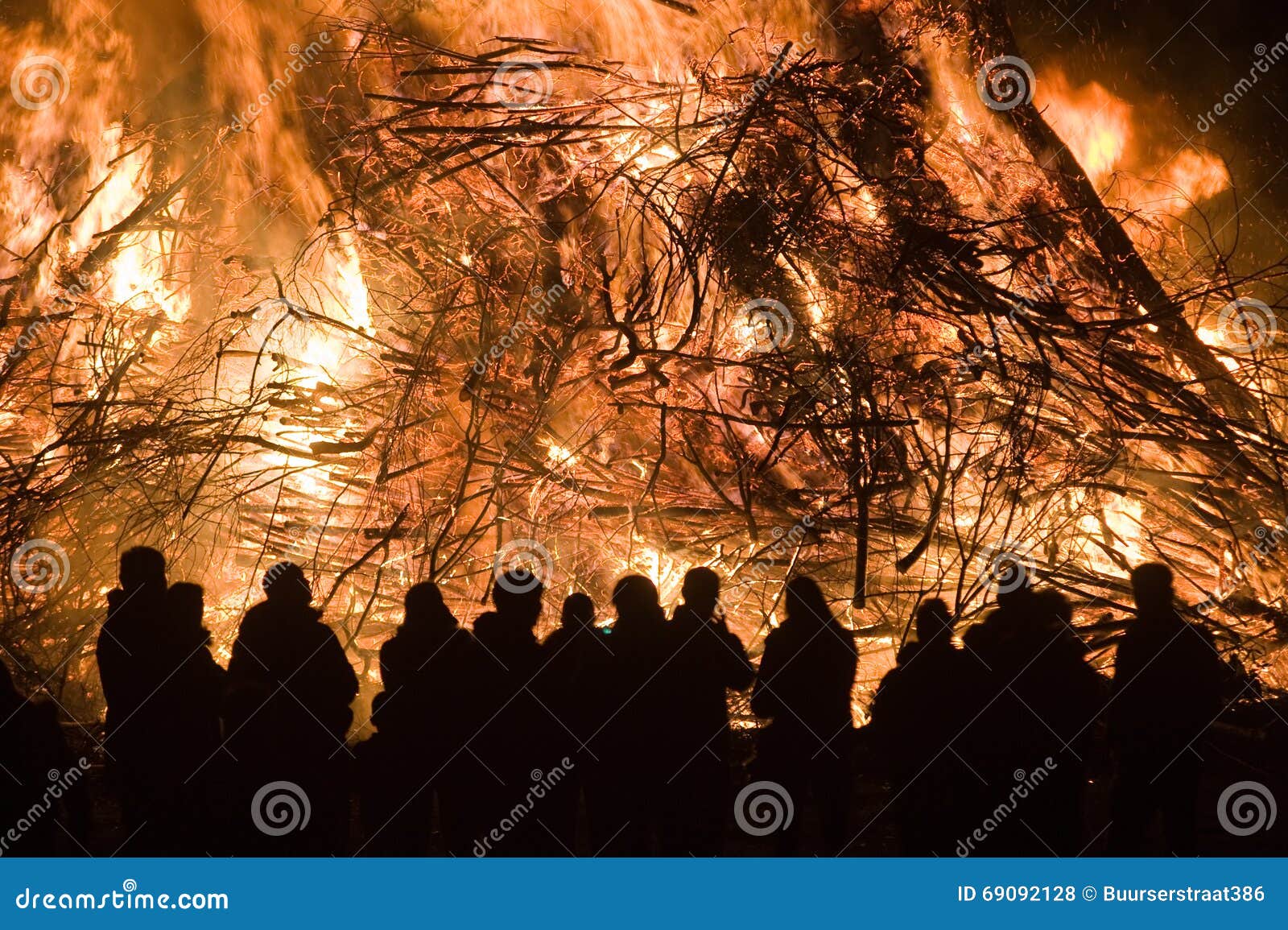 Huge bonfire with easter stock photo. Image of outdoor - 69092128