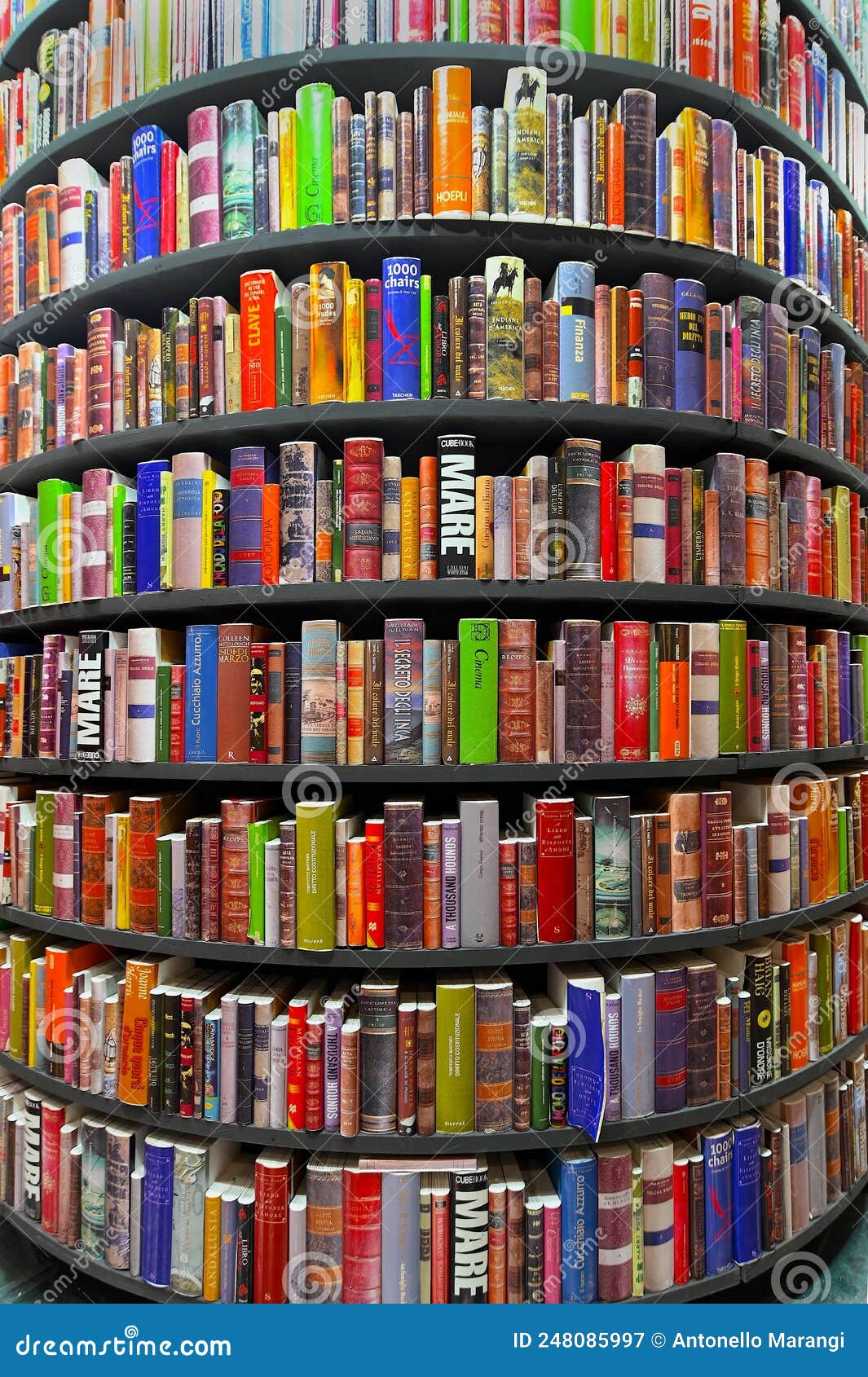 Huge Collection of Books on Bookshelf Tower Editorial Photography ...