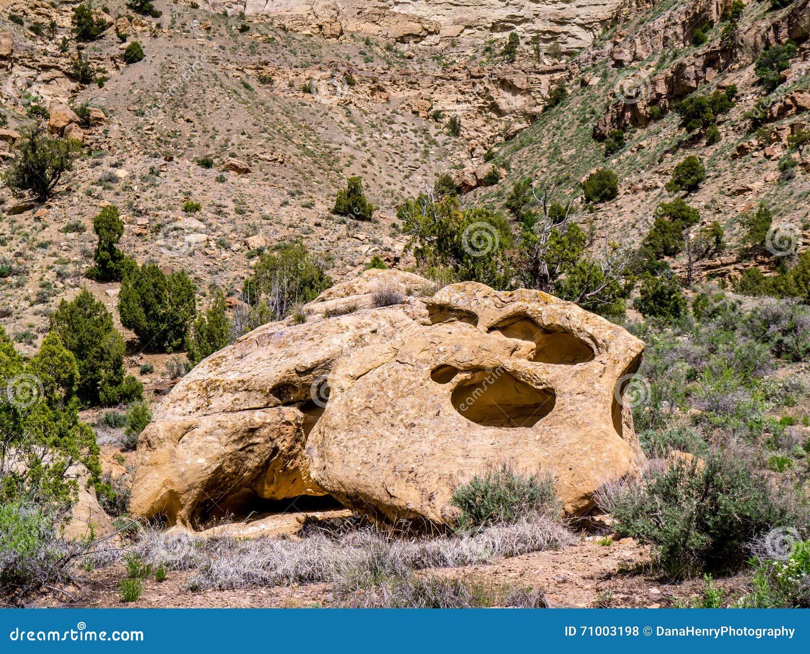 Boulder in High Desert stock photo. Image of geology - 71003198