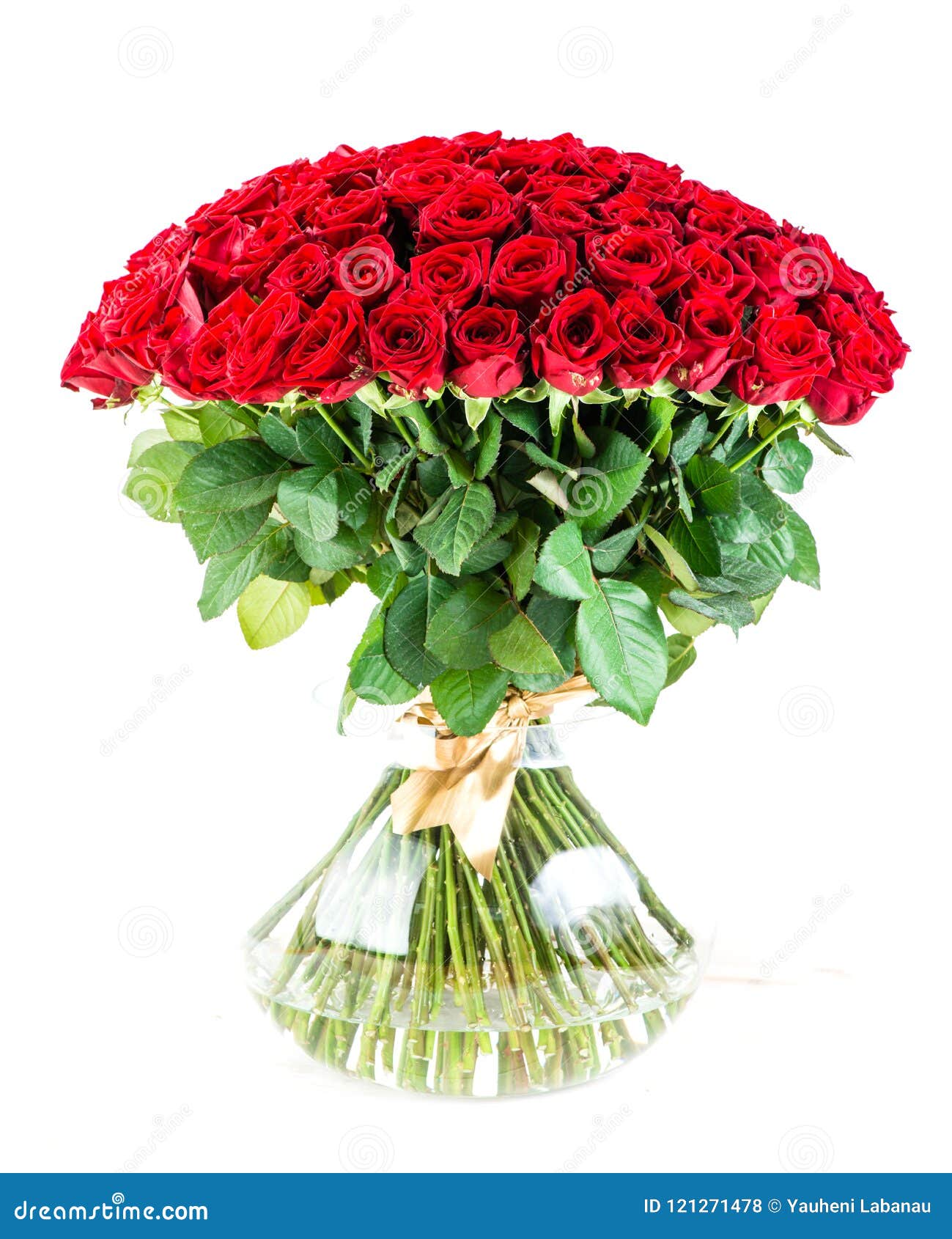 Huge Bouquet of Red Roses in a Vase Stock Photo - Image of huge, flower ...