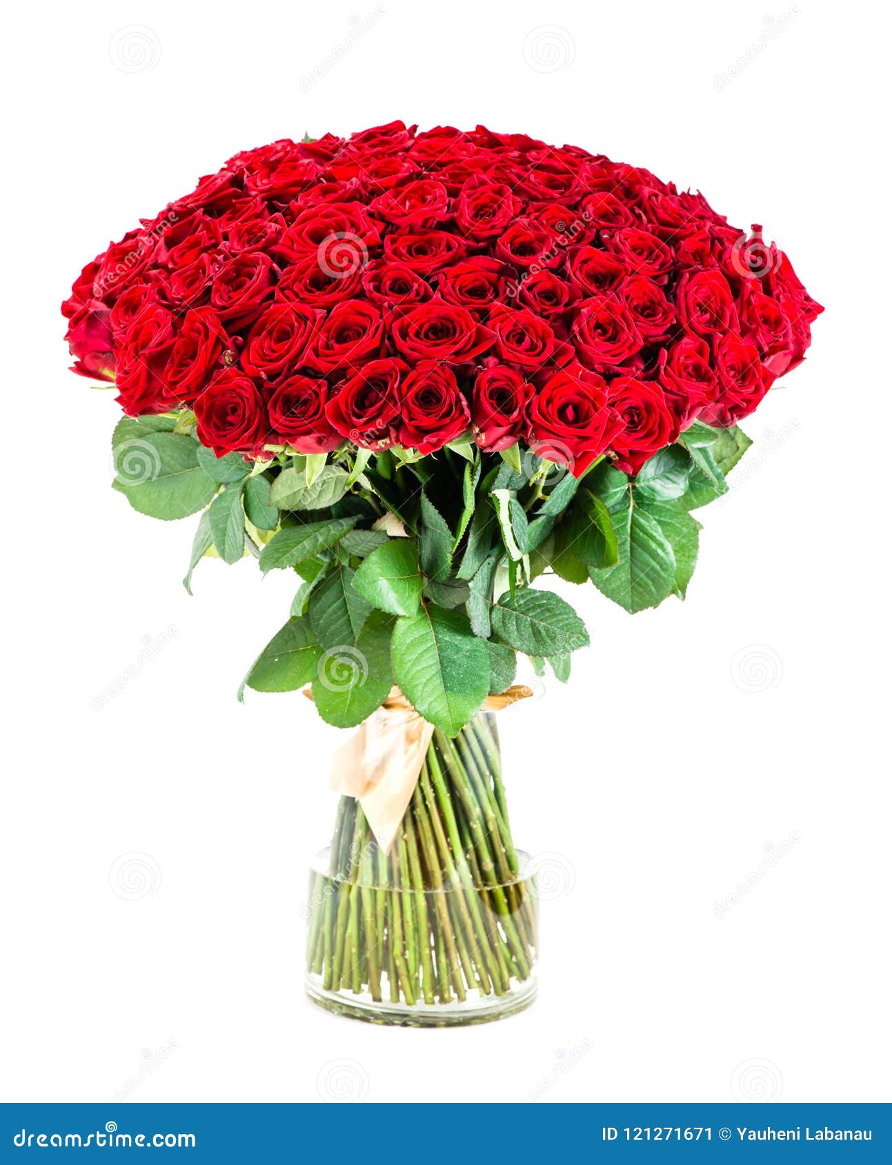 Huge Bouquet of Red Roses in a Vase Stock Image - Image of birthday ...