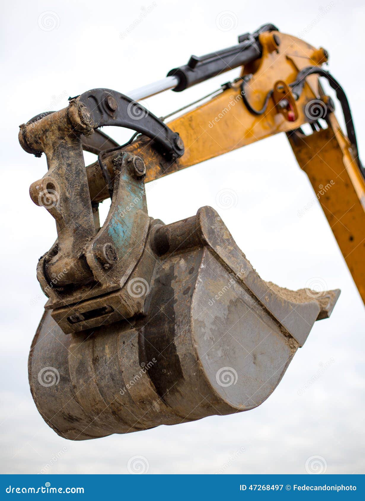 Huge Bucket of a Bulldozer during the Roadworks Stock Image - Image of ...