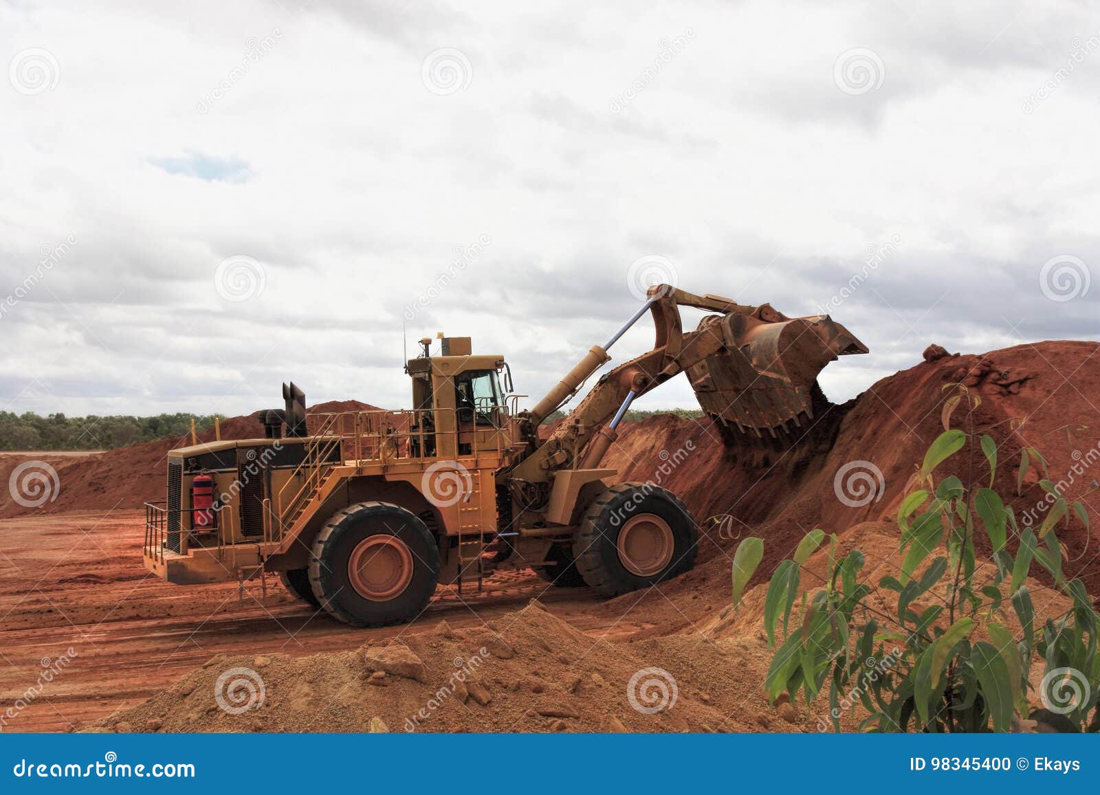 A Huge Bulldozer at Weipa Mine Stock Photo - Image of large, machine ...