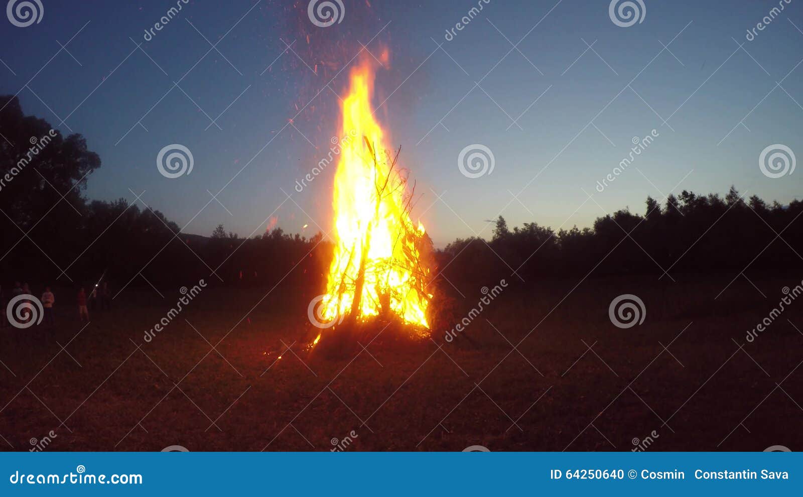 Huge campfire stock footage. Video of decoration, firewood - 64250640