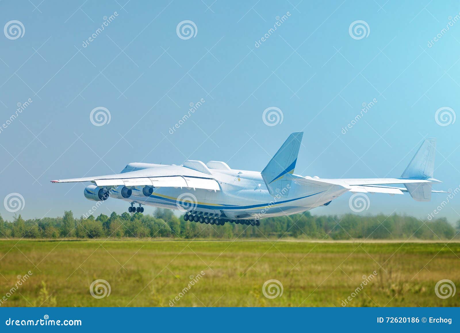 Huge Cargo Plane Taking Off Stock Photo - Image of deliver, commercial ...