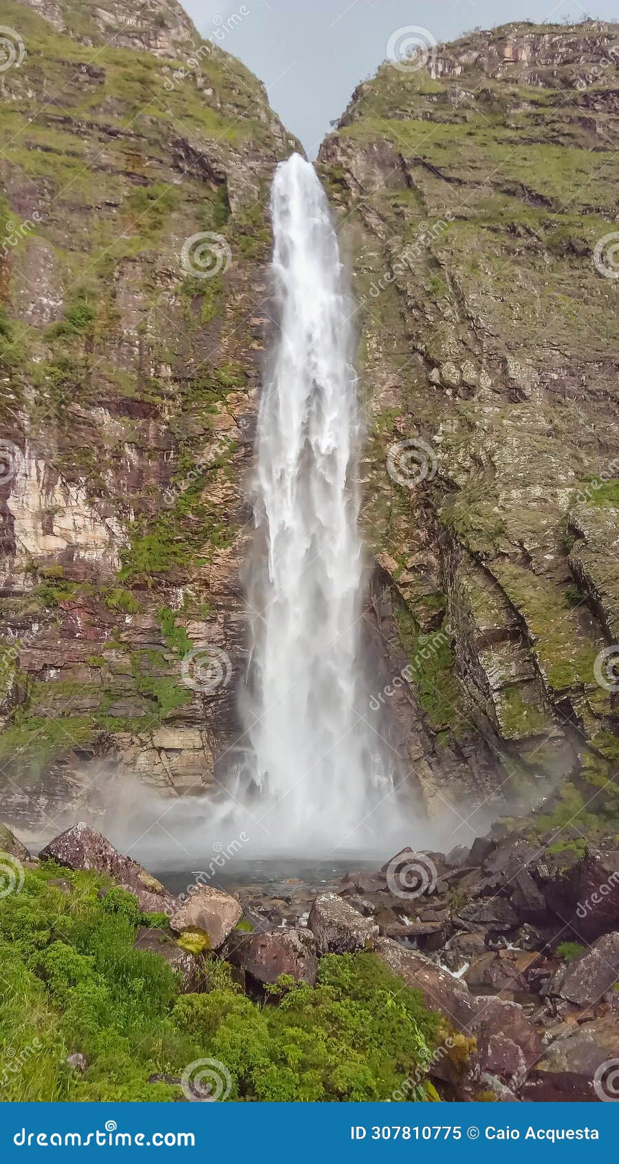 Huge Casca Danta Waterfall in Serra Da Canastra, Minas Gerais, Brazil ...