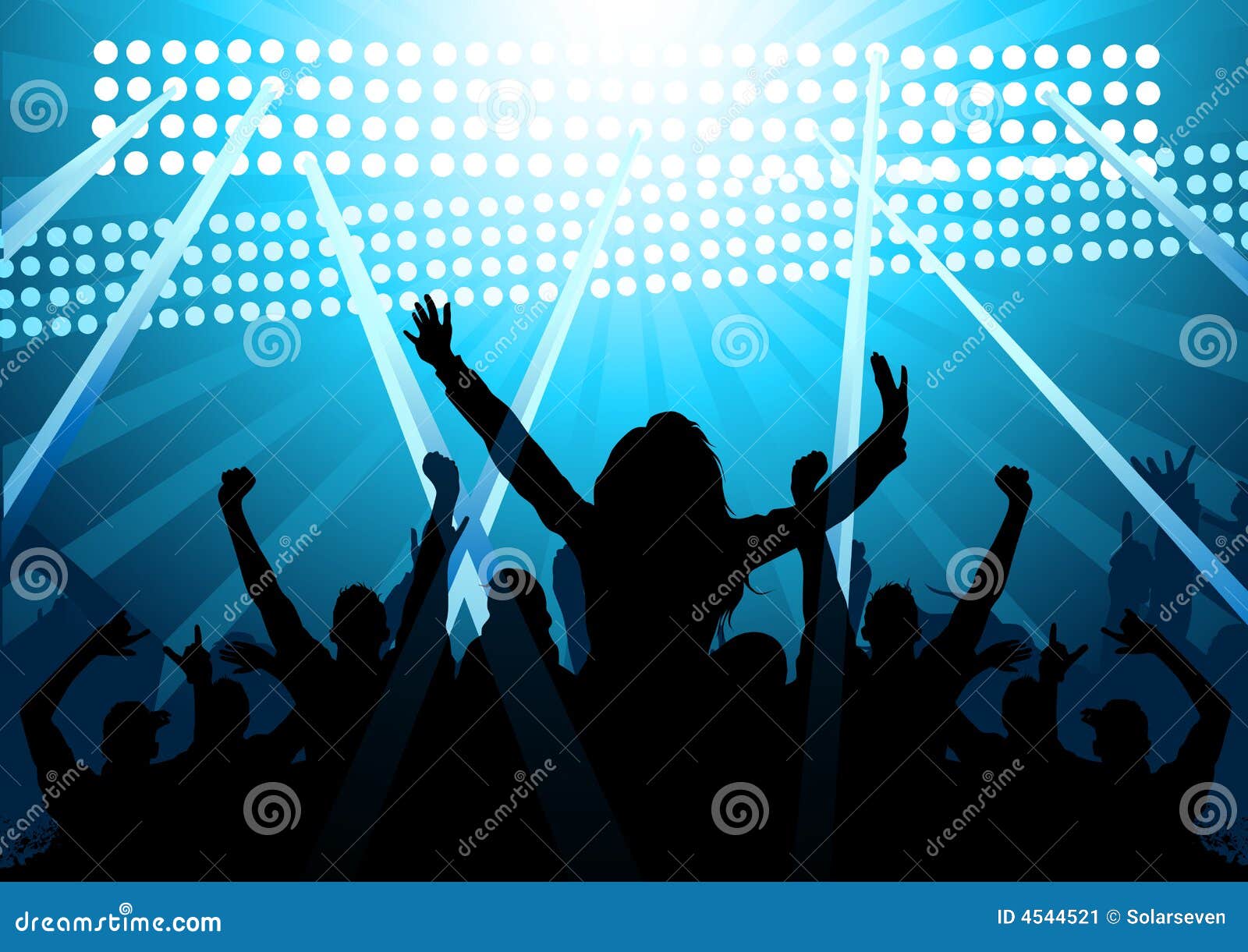 Huge Cheering Crowd! stock illustration. Illustration of loud - 4544521