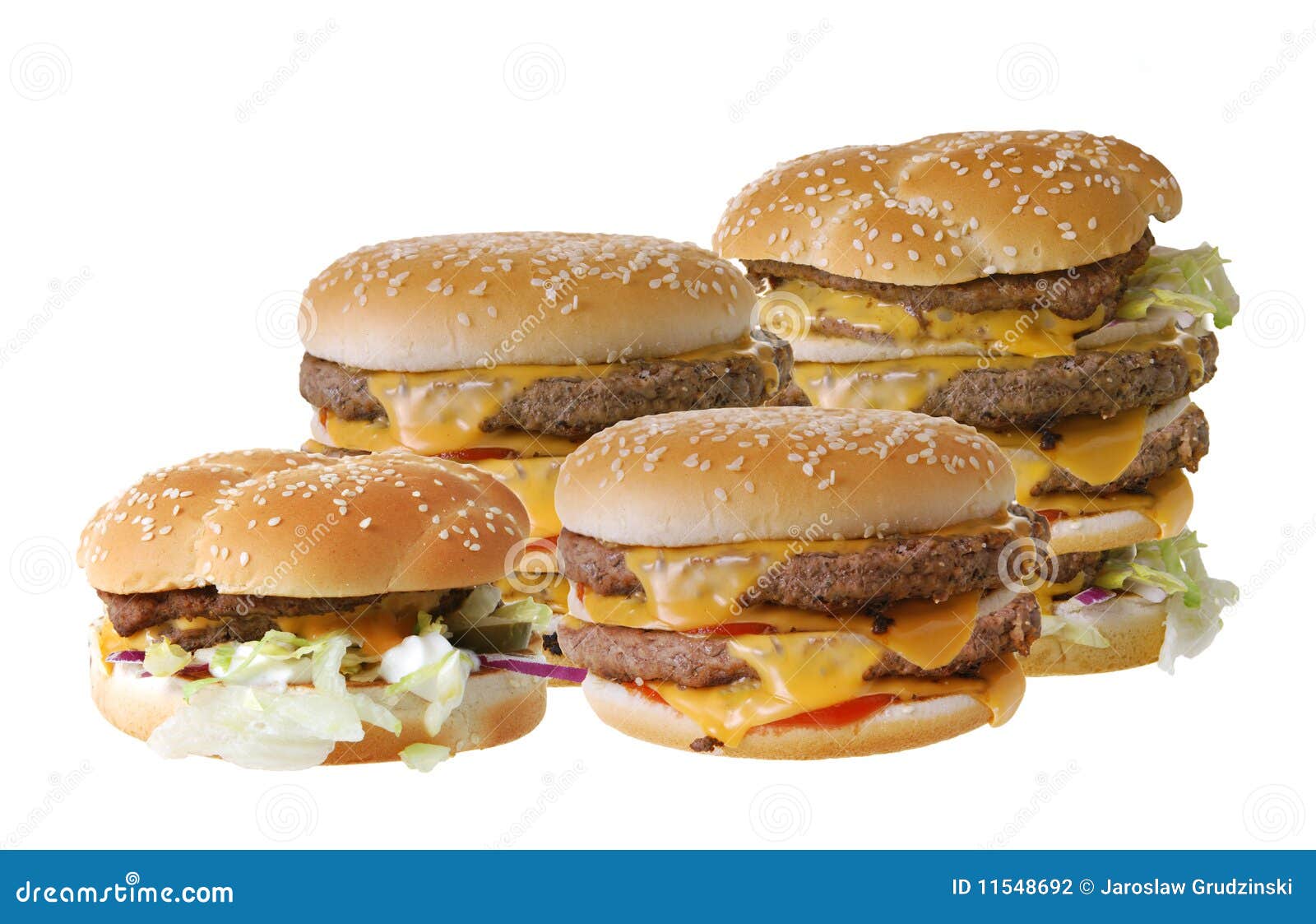 Huge cheeseburgers stock photo. Image of crispy, meat - 11548692