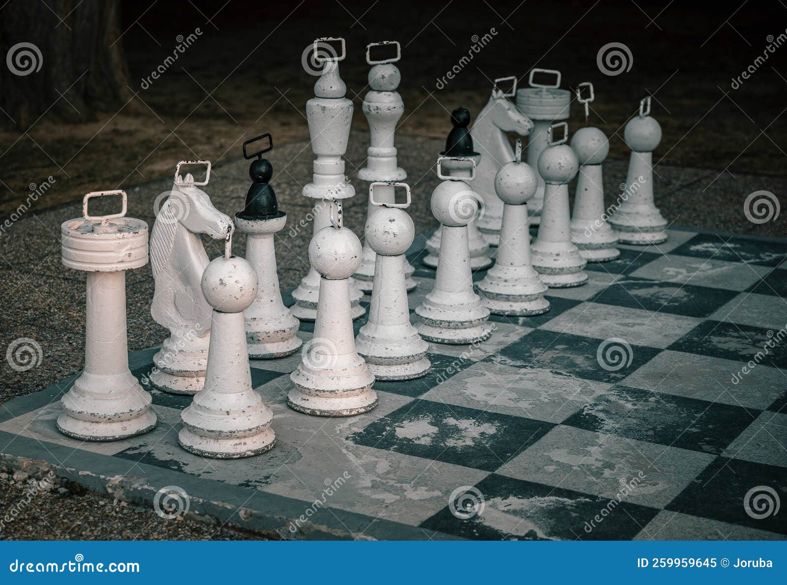 Huge Chess Figures on Floor Stock Image - Image of outdoor, group ...