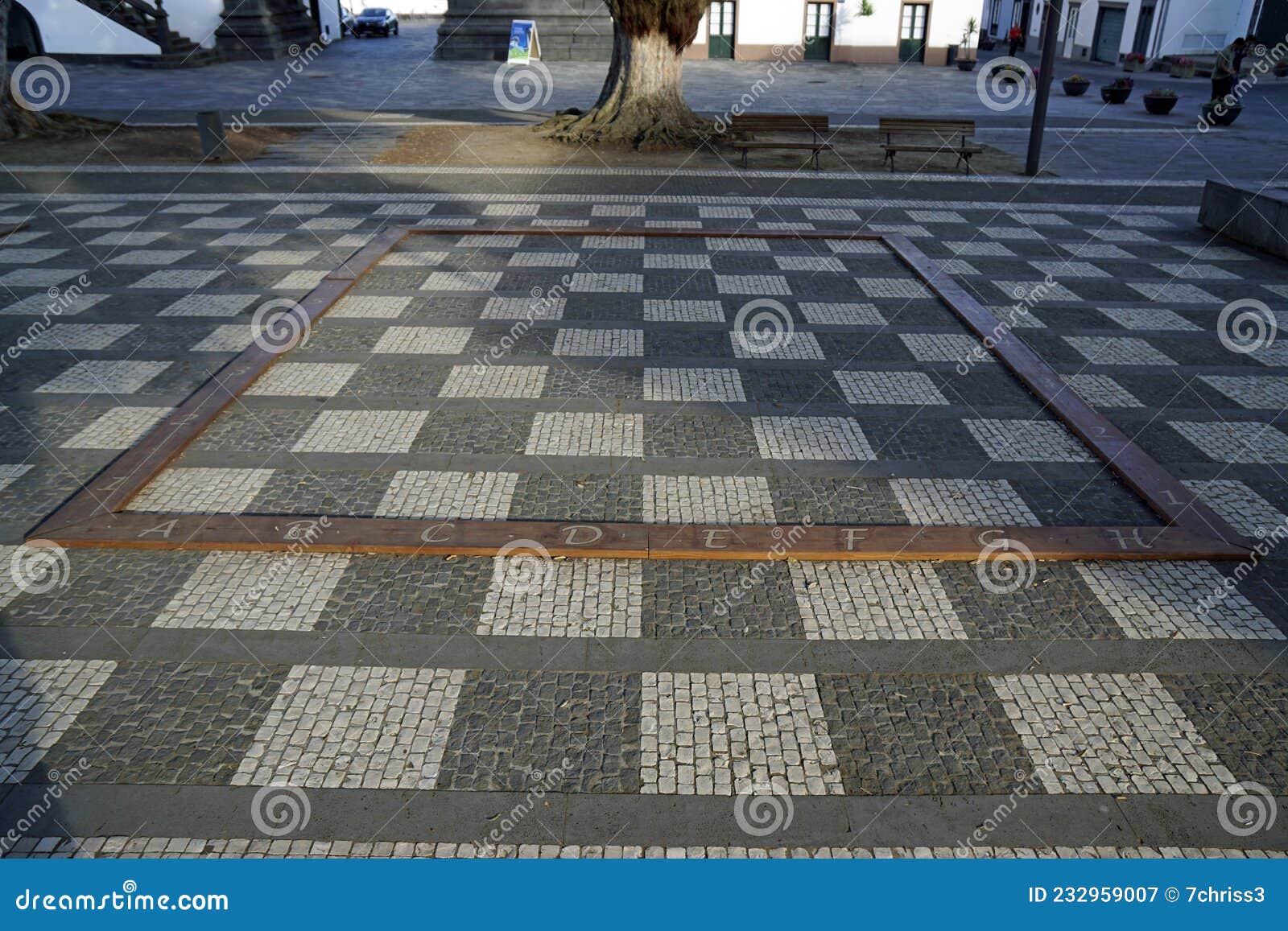 Huge Chessboard on the Ground Stock Image - Image of azores, chess ...