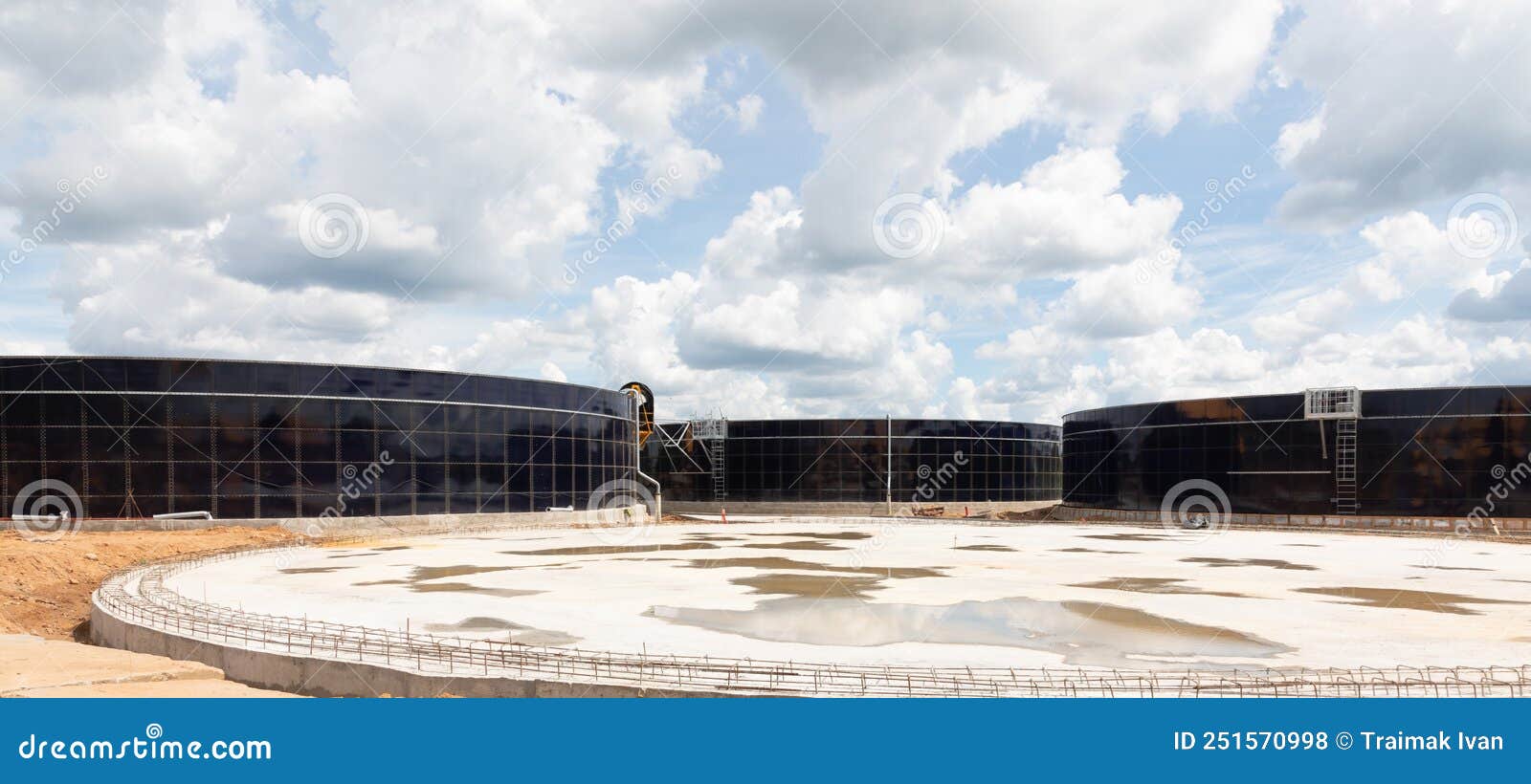 Huge Cisterns for Storing Manure and Treatment Facilities on a Modern ...