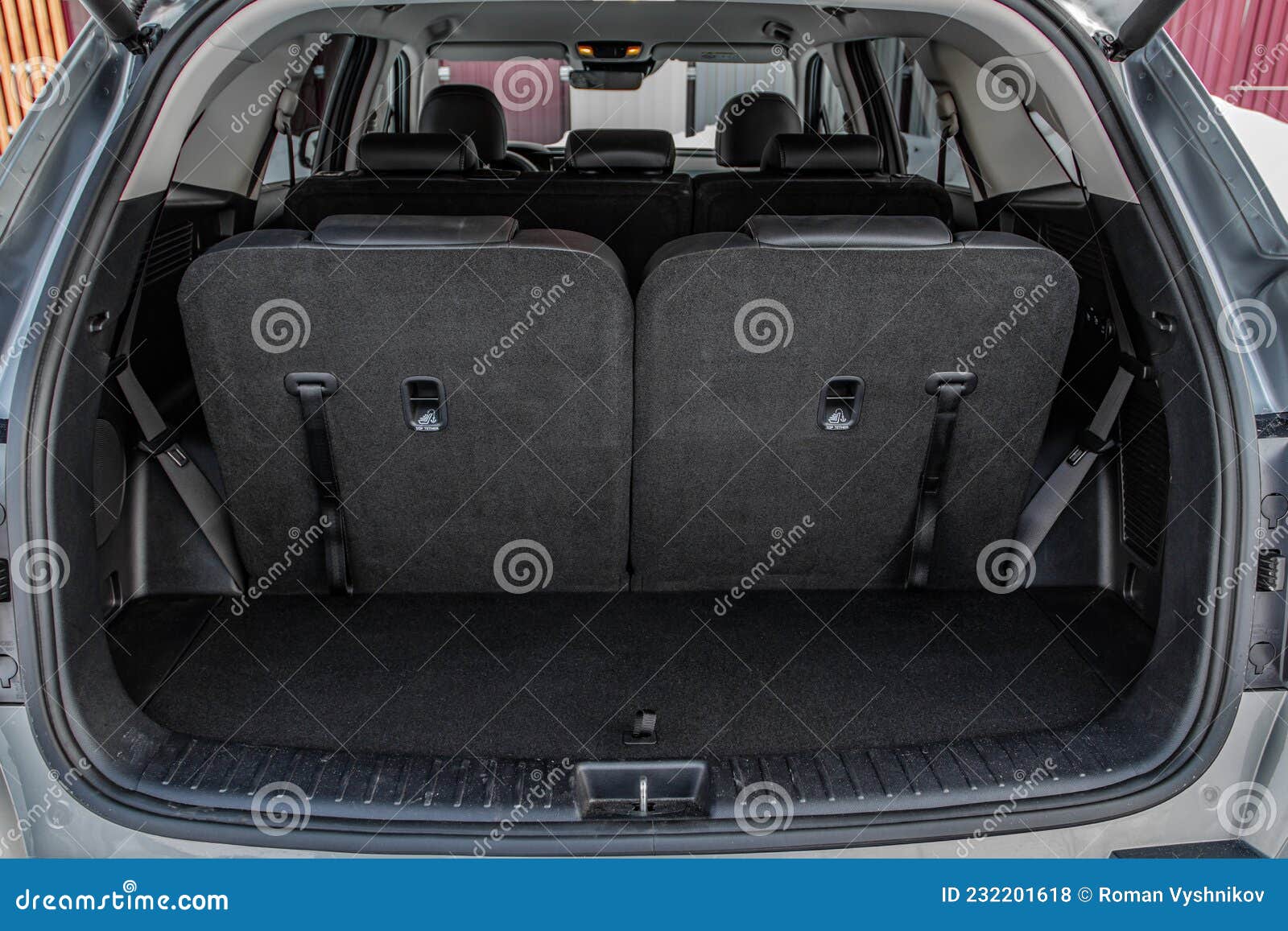 Huge, Clean and Empty Car Trunk in Interior of Compact Suv. Stock Photo ...