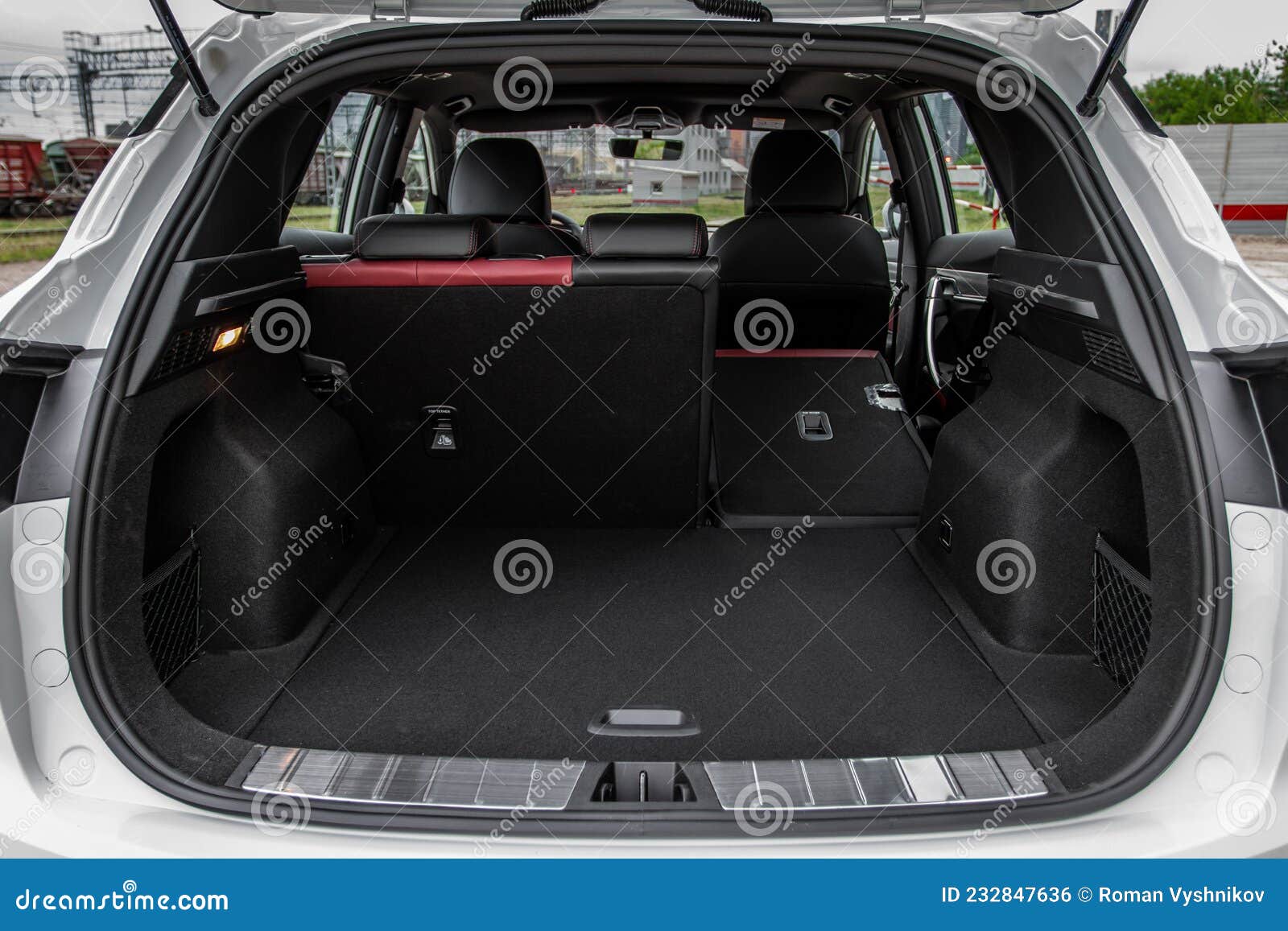 Huge, Clean and Empty Car Trunk in Interior of Compact Suv. Stock Photo ...