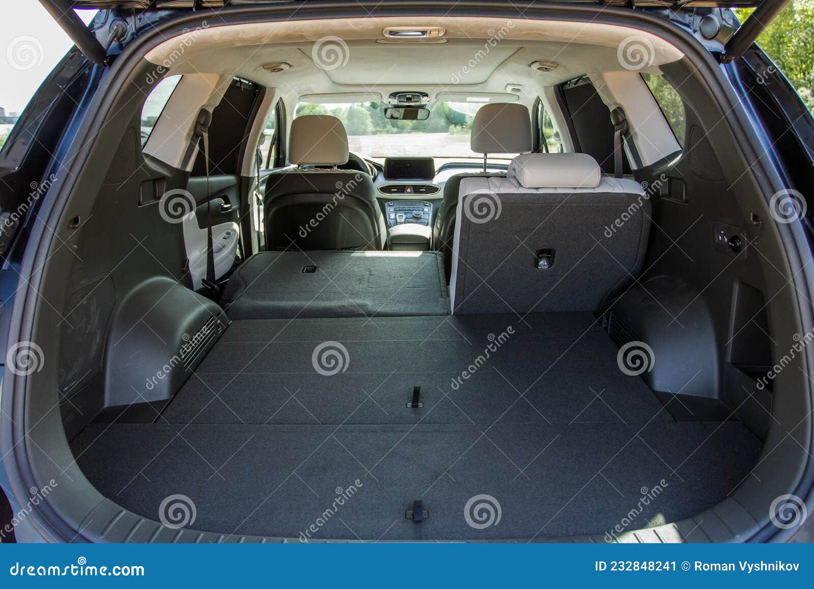 Huge, Clean and Empty Car Trunk in Interior of Compact Suv. Stock Image ...