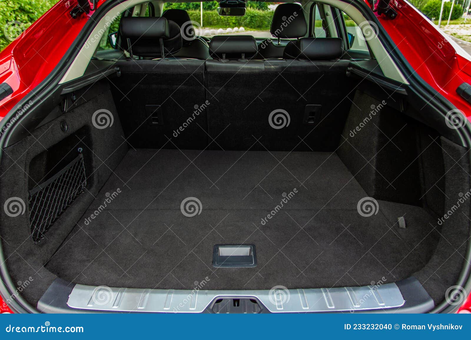 Huge, Clean and Empty Car Trunk in Interior of Compact Suv. Stock Photo ...