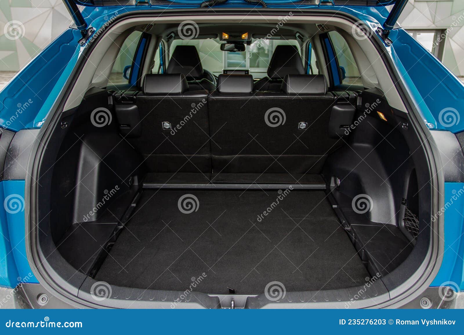 Huge, Clean and Empty Car Trunk in Interior of Compact Suv. Stock Image ...