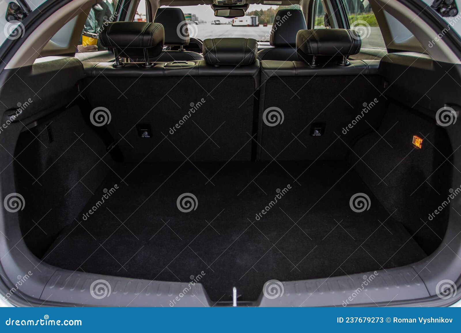 Huge, Clean and Empty Car Trunk in Interior of Compact Suv. Stock Image ...
