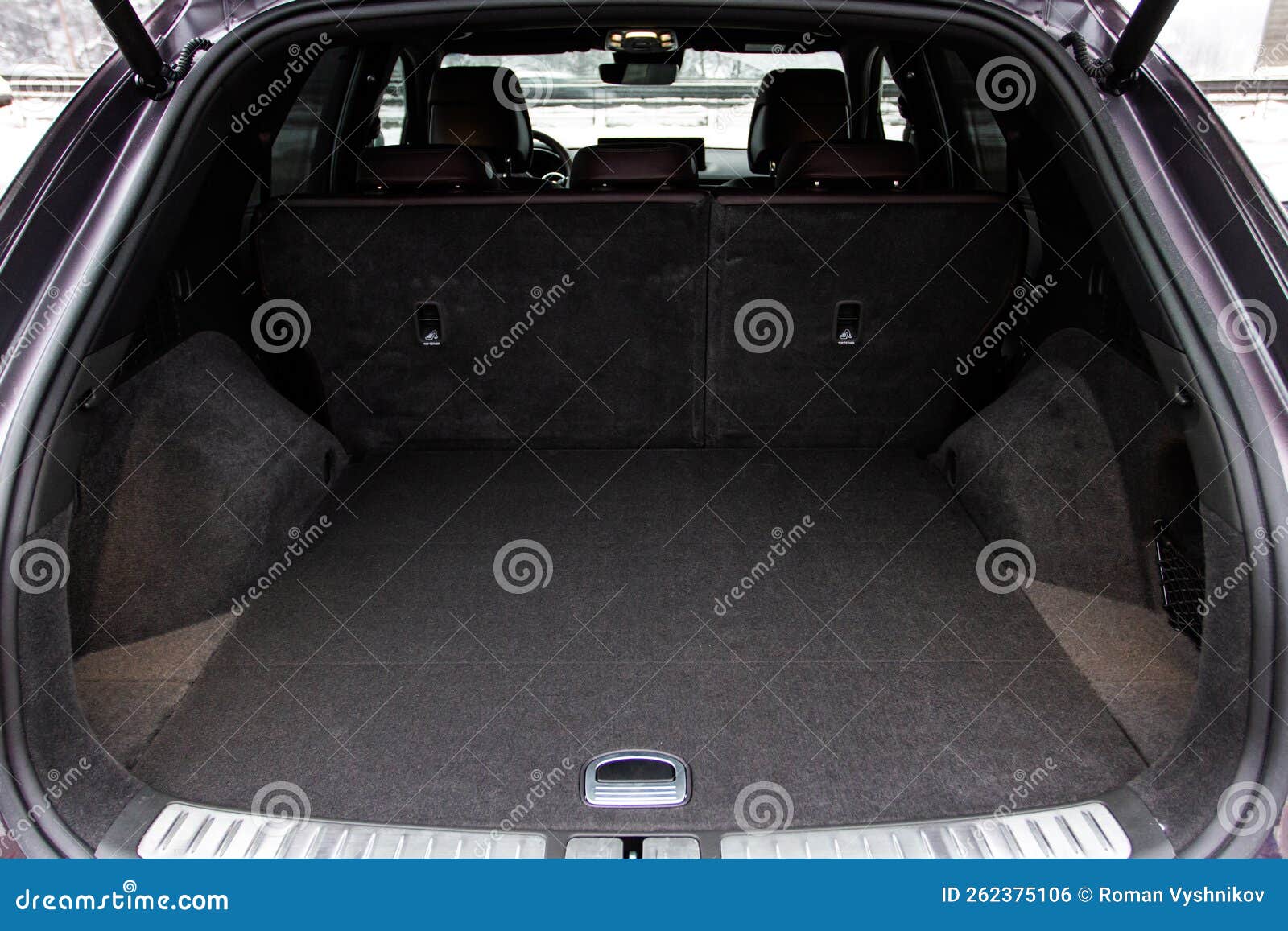Huge, Clean and Empty Car Trunk in Interior of Compact Suv. Stock Photo ...