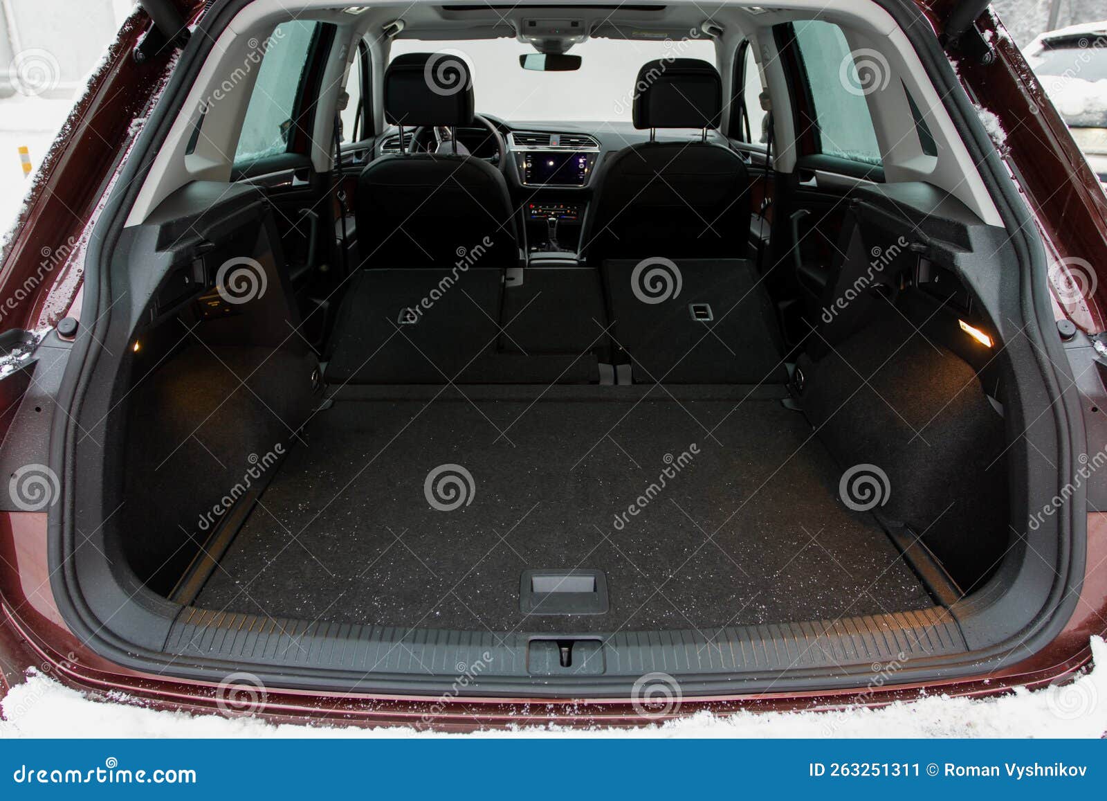 Huge, Clean and Empty Car Trunk in Interior of Compact Suv. Stock Image ...