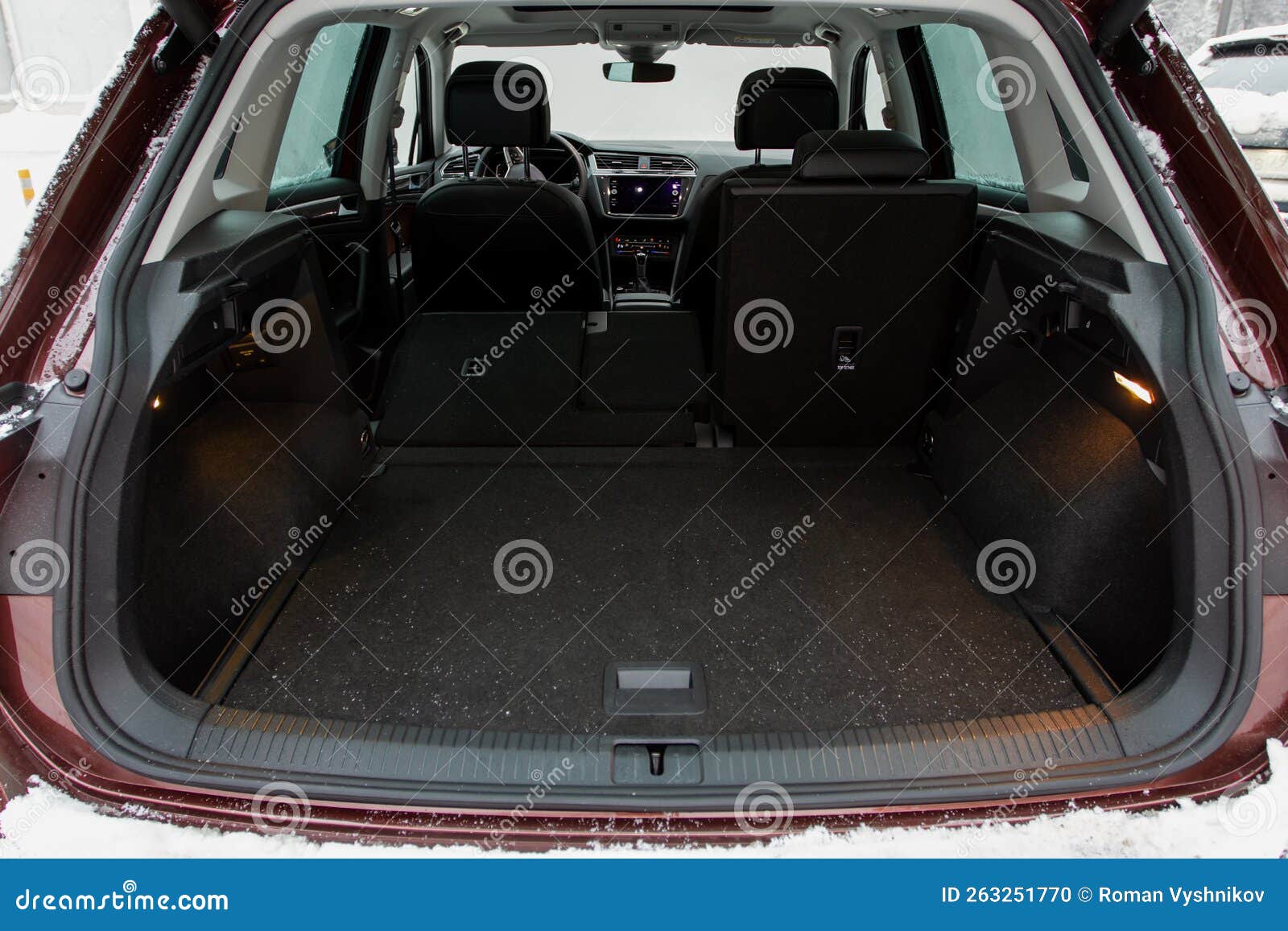 Huge, Clean and Empty Car Trunk in Interior of Compact Suv. Stock Photo ...