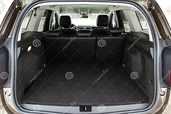 Huge, Clean and Empty Car Trunk in Interior of Compact Suv. Stock Photo ...