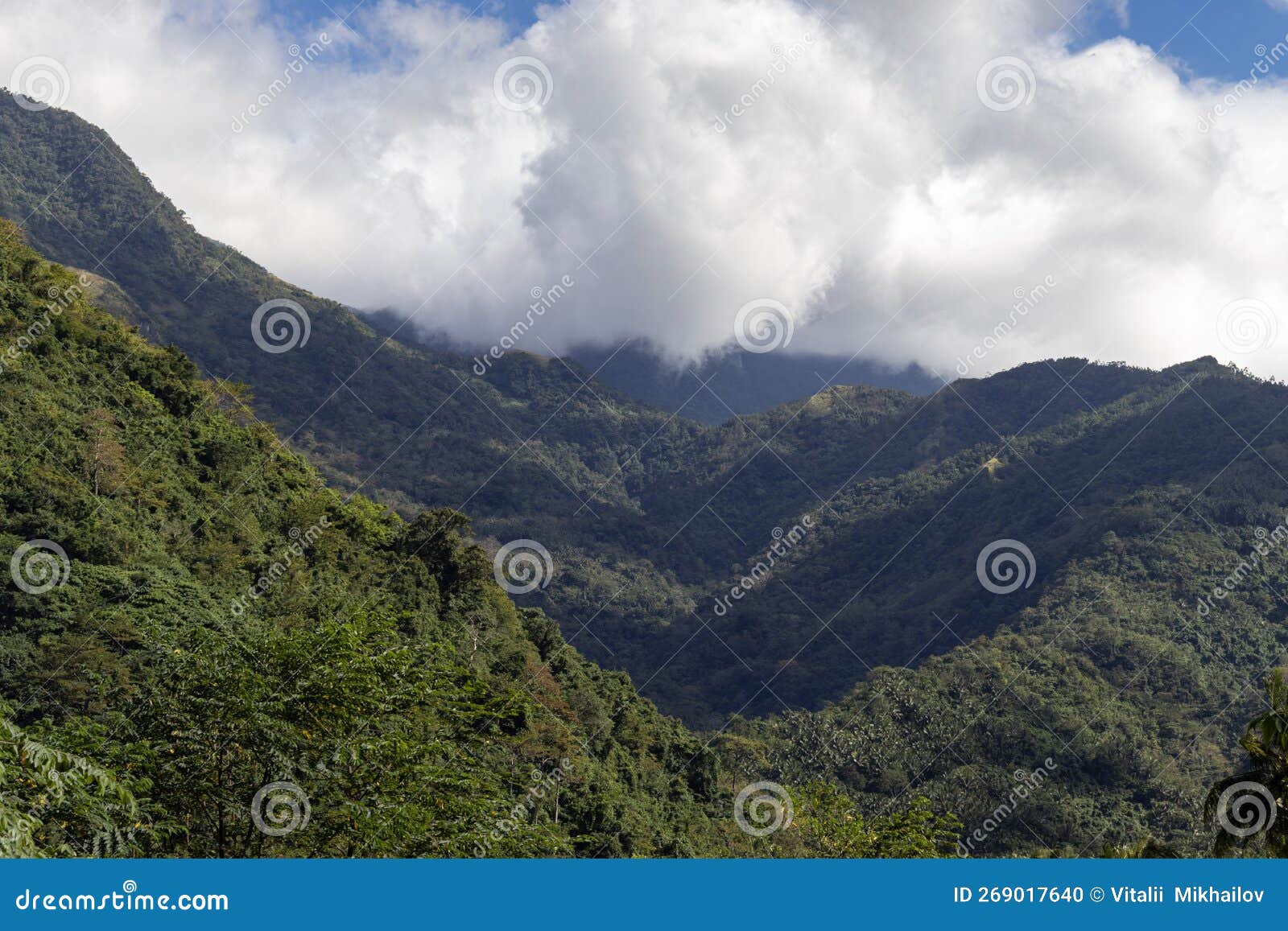 A Huge Cloud Over a Gorge in the Mountains on the Island of Mindoro ...
