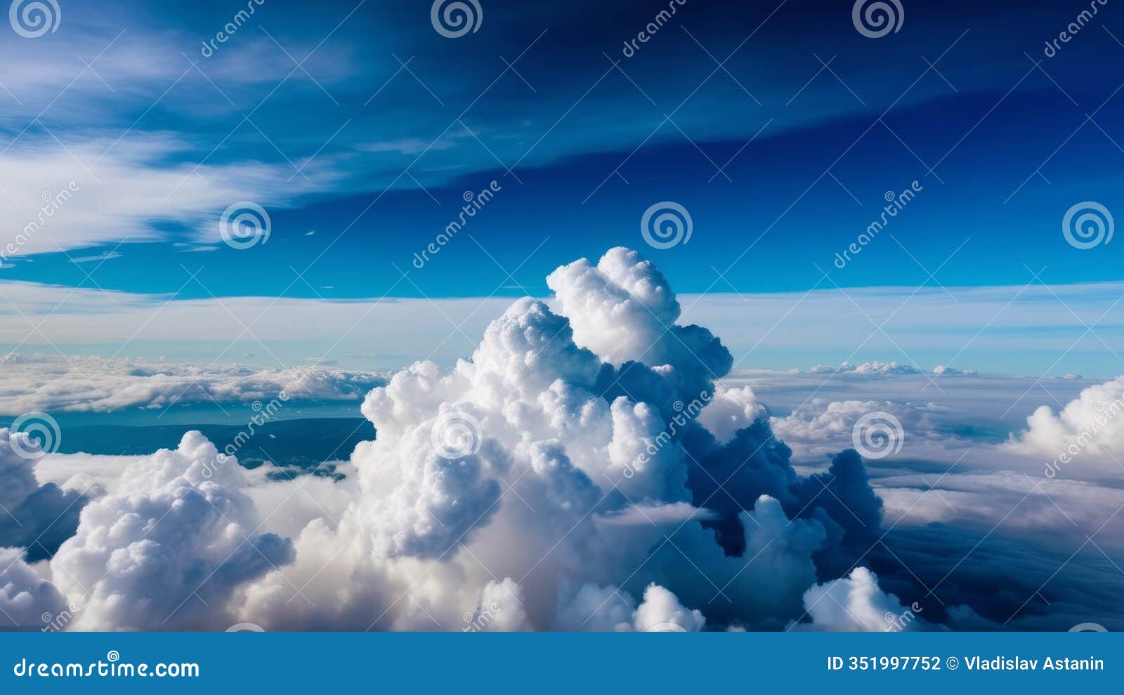 Huge Clouds in the Sky in Large Numbers Stock Photo - Image of nature ...