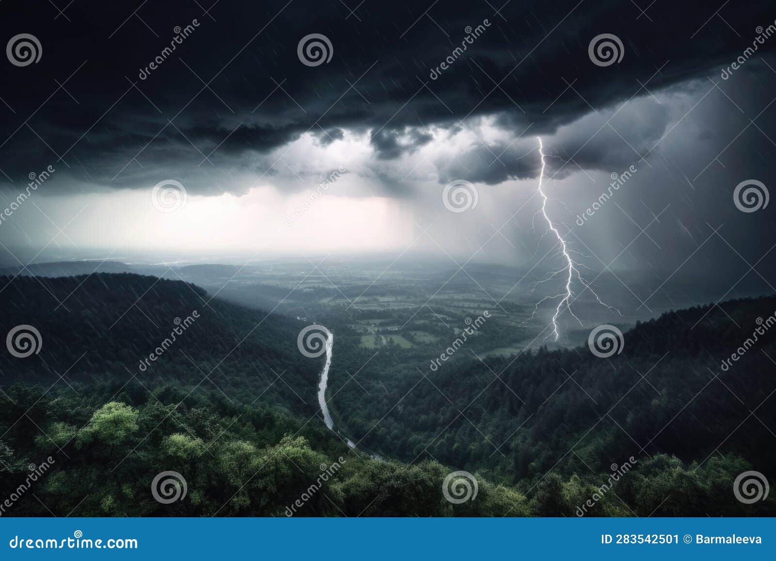 Huge Cloudy Windy Storm. Sky with Dramatic Clouds from an Approaching ...