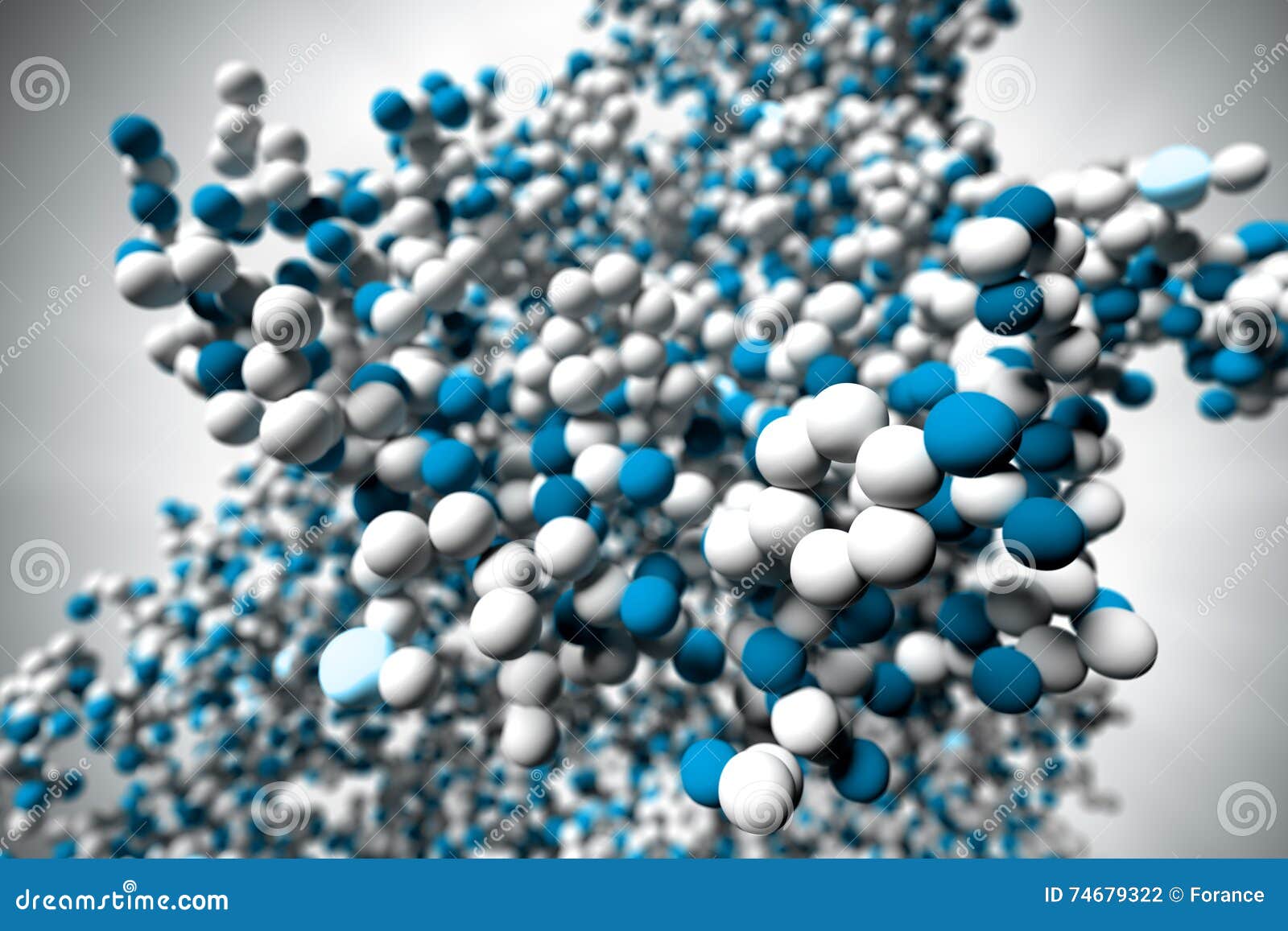 Huge Cluster of Molecules stock illustration. Illustration of blue ...