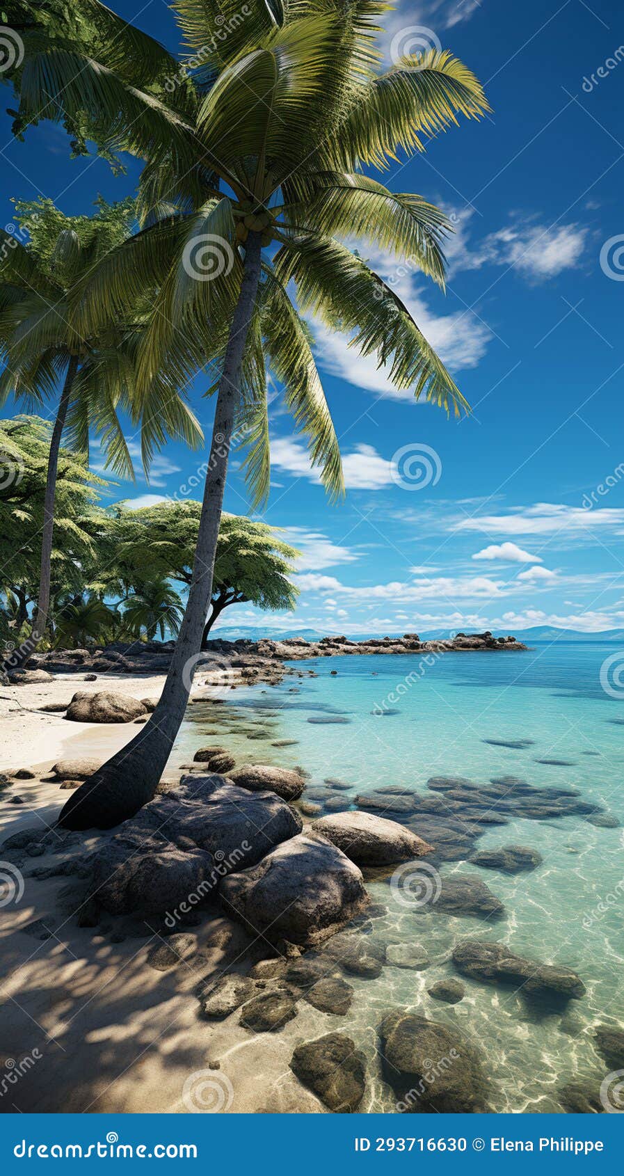 A Huge Coconat Palm Tree in the Corner of Maldives Islands. AI ...