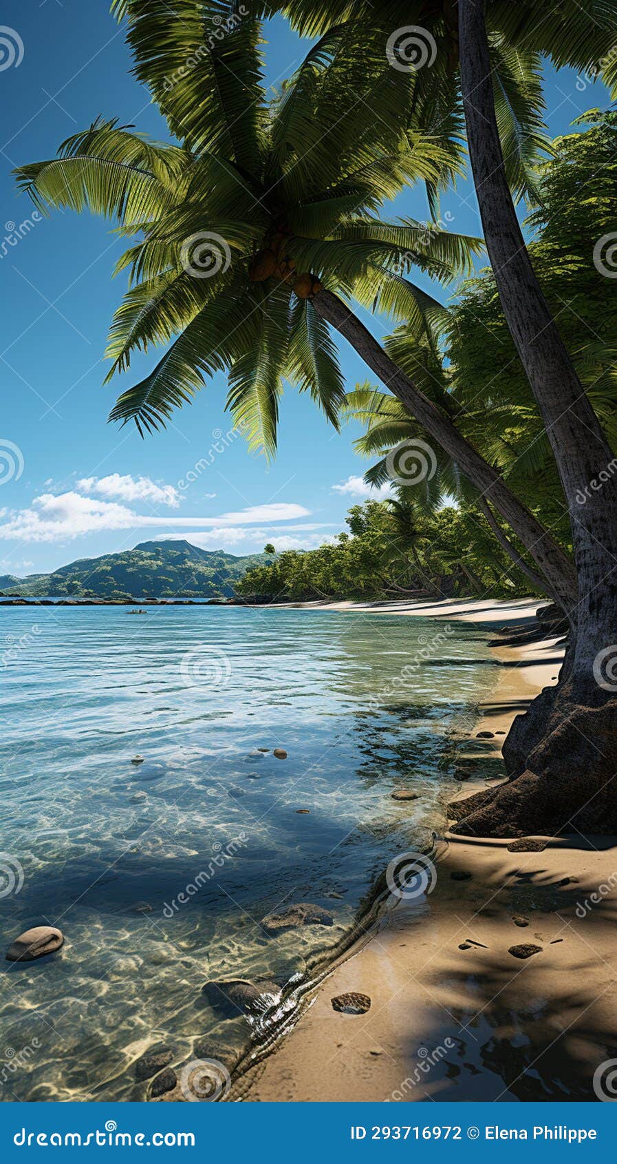 A Huge Coconat Palm Tree In The Corner Of Maldives Islands. AI ...