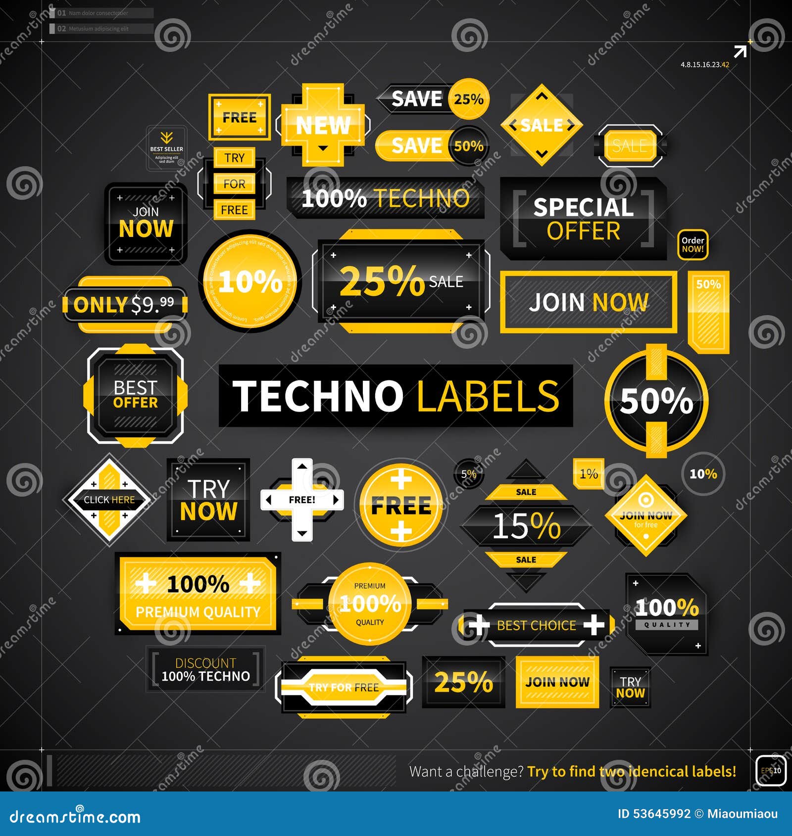 Huge Collection of Different Labels and Badges Stock Vector ...