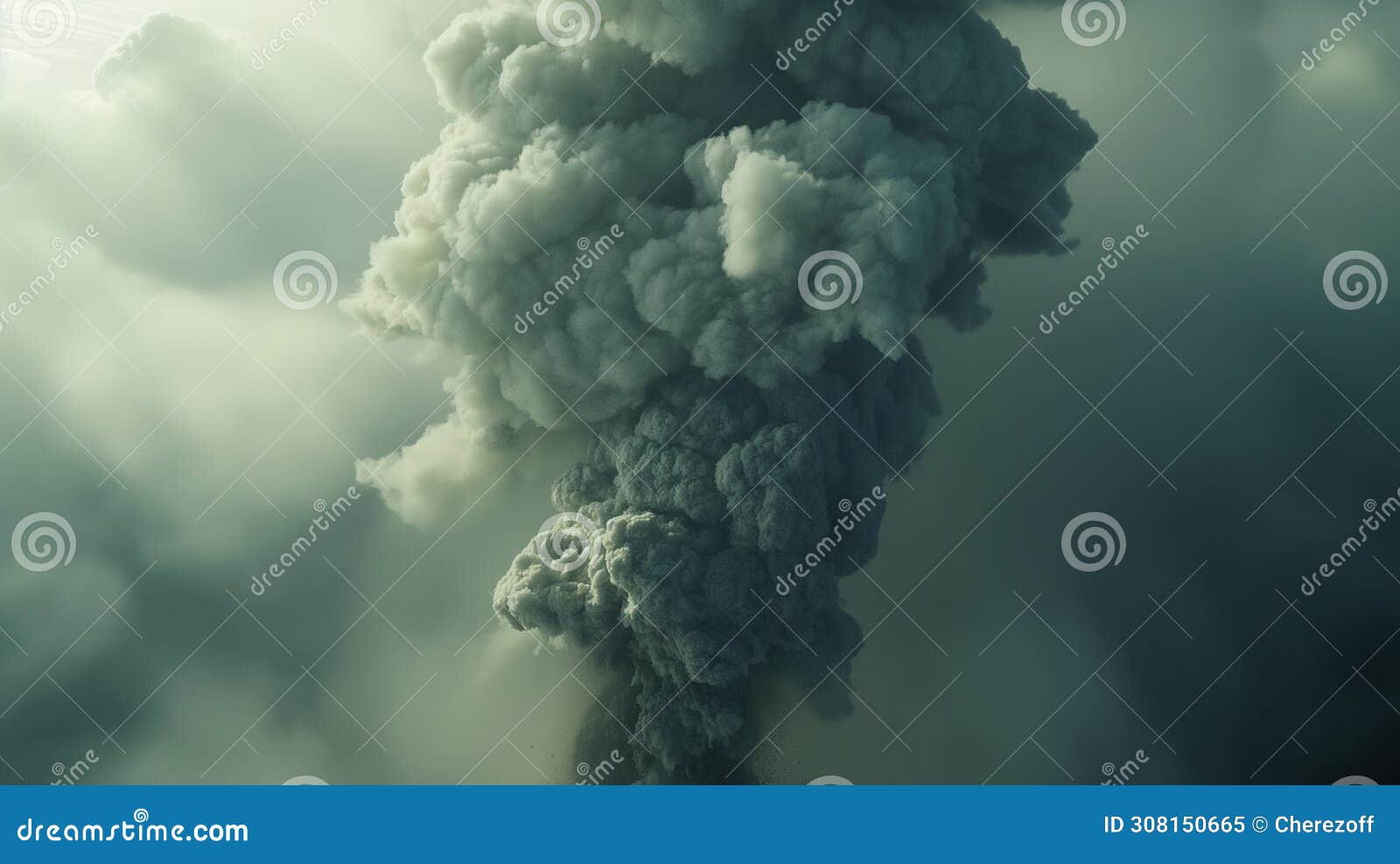 A Huge Column of Smoke with Ash Stock Image - Image of fuel, flame ...