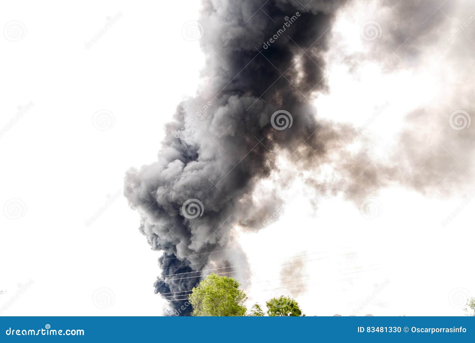 Huge Column Smoke Middle Sky Stock Photos - Free & Royalty-Free Stock ...