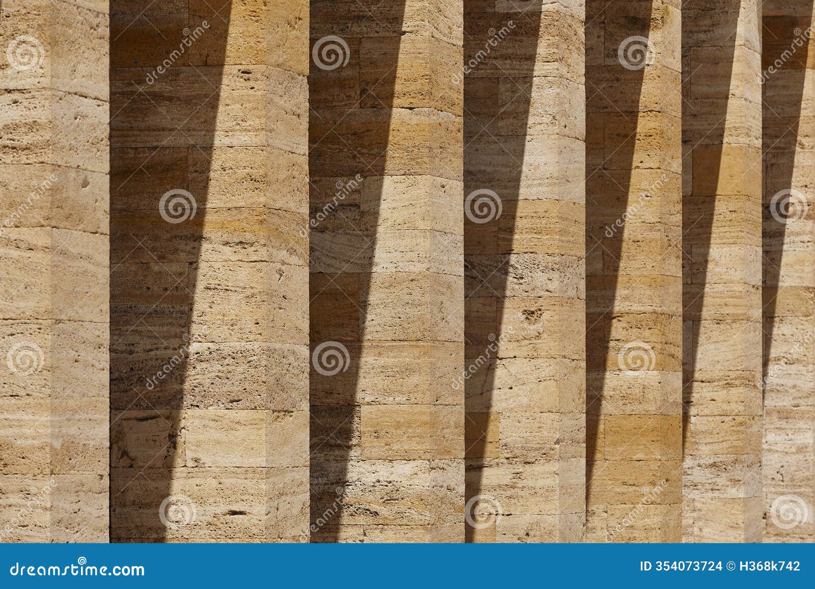 Huge Columns Gallery Finished in Marble. Classical Architecture ...