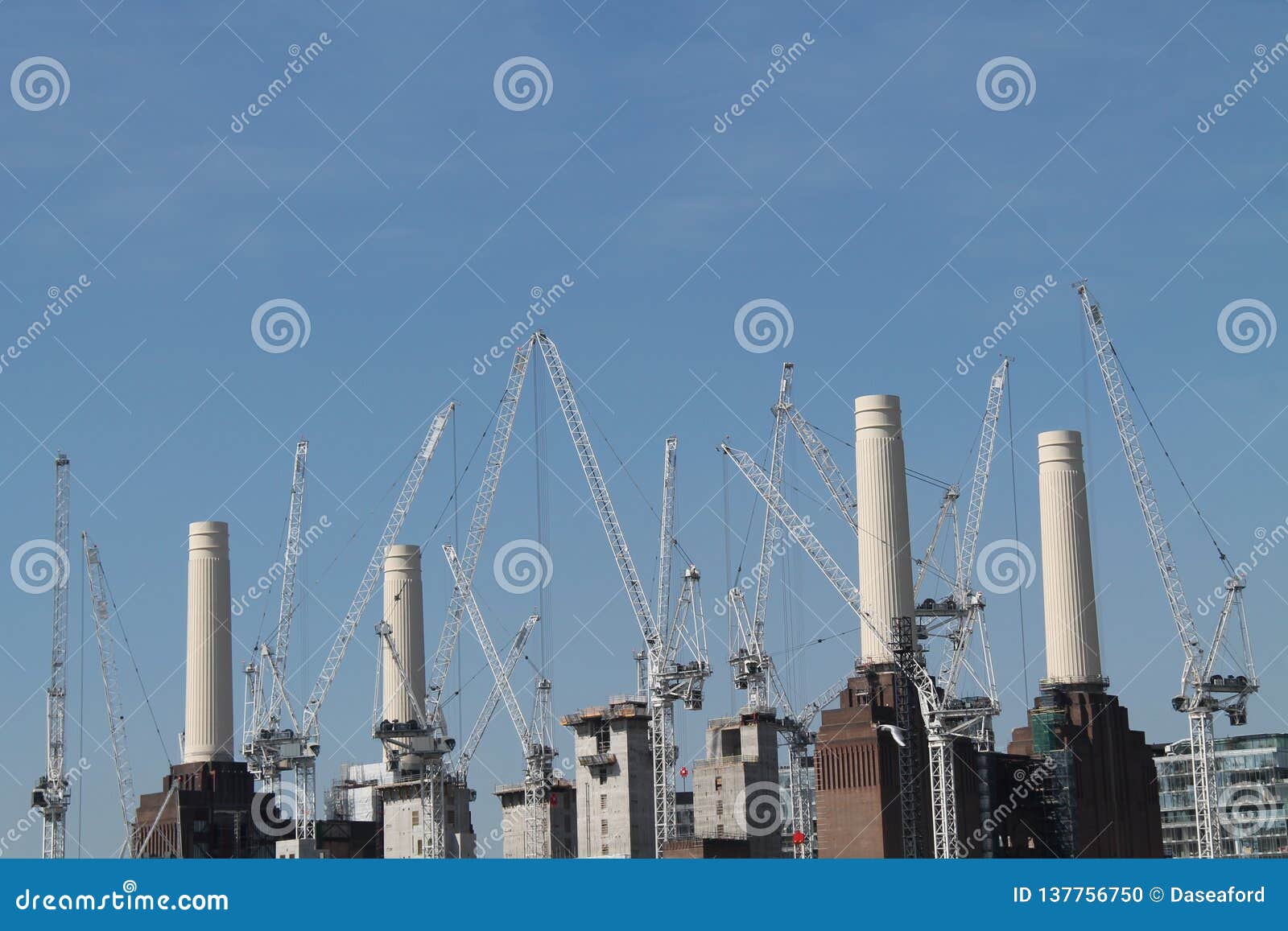 Huge Construction Site. stock photo. Image of work, cargo - 137756750