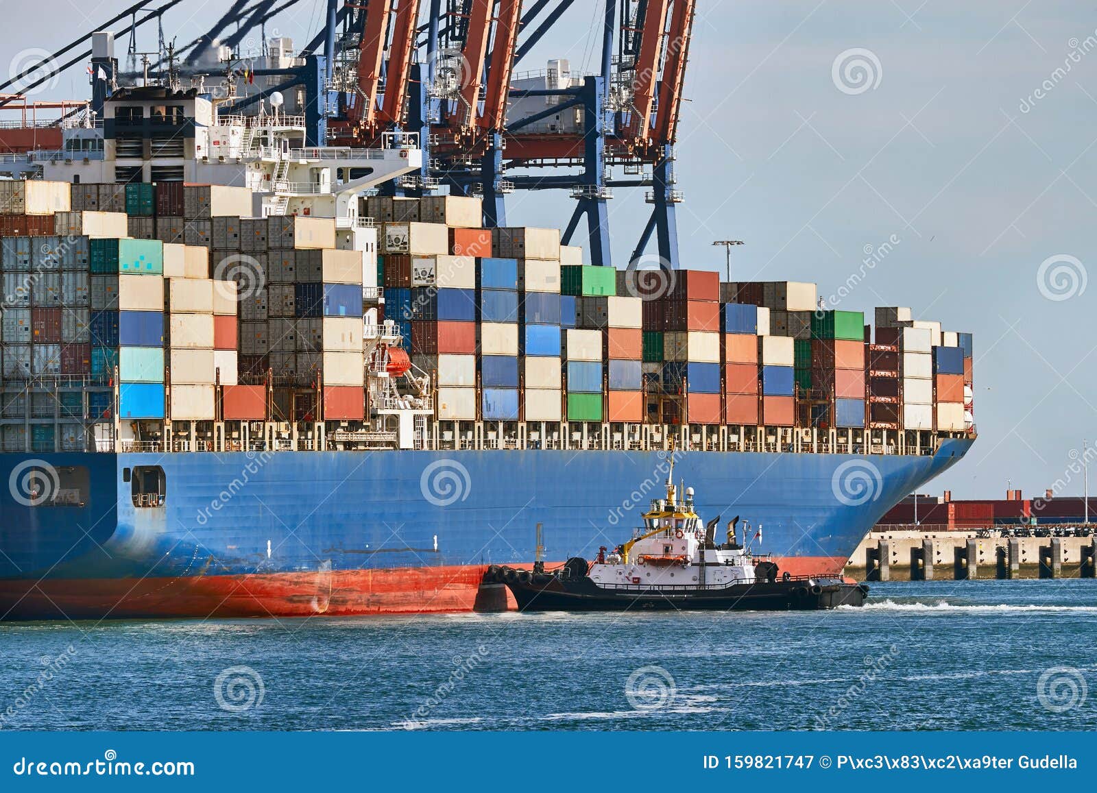 Huge Container Ship stock image. Image of maritime, capacity - 159821747