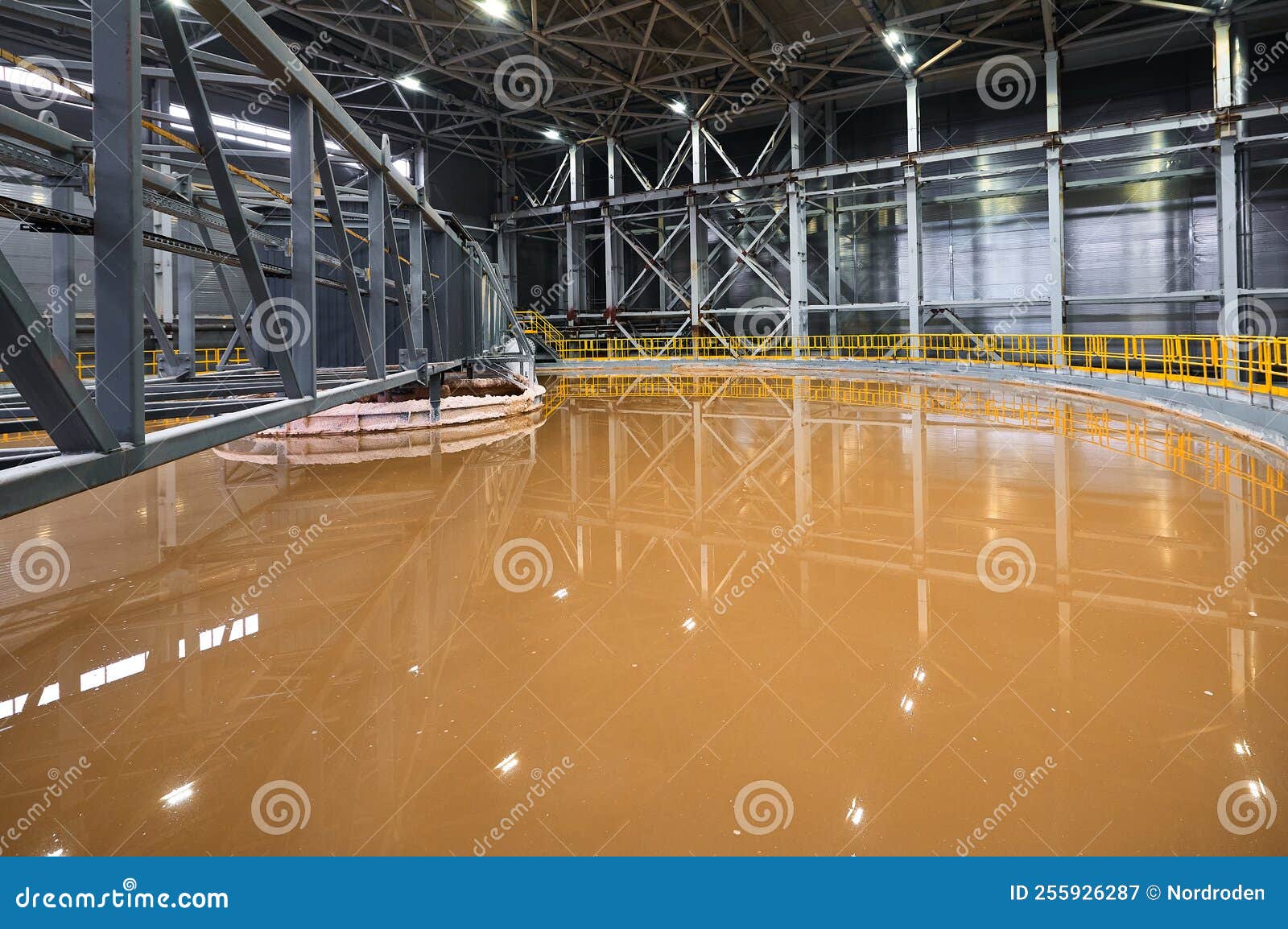 Huge Container To Separate Liquid Pulp Material in Workshop Stock Image ...